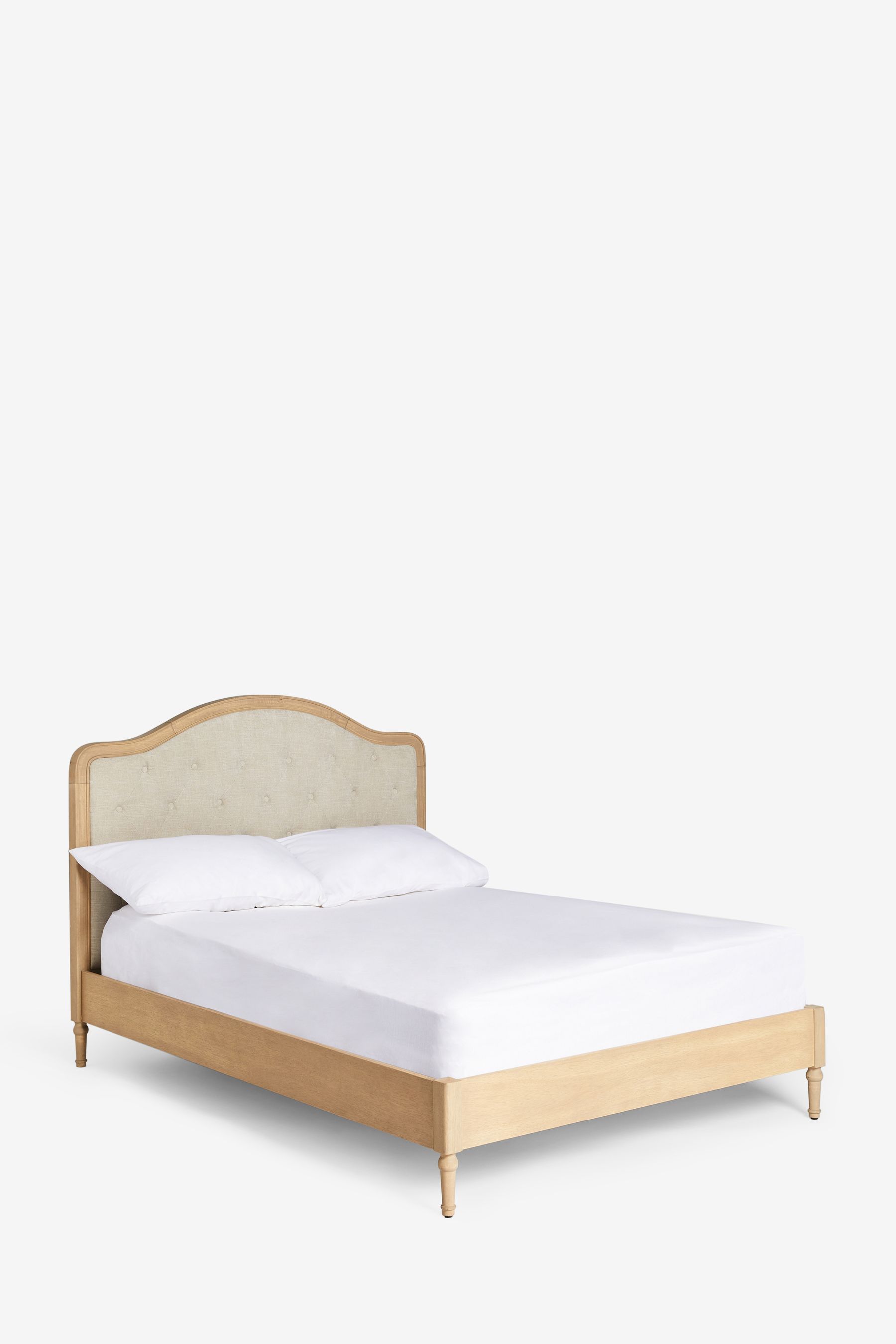 Buy Soft Texture Light Natural Rose Wood Upholstered Bed Frame from the ...