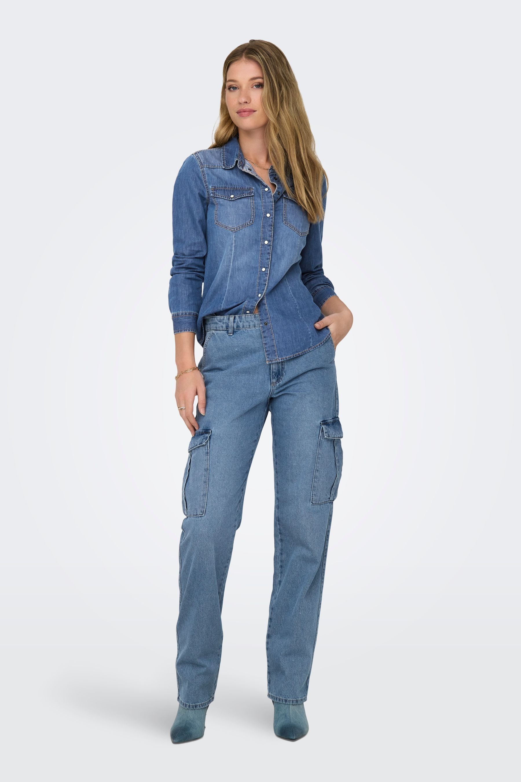 Buy ONLY Blue Lightweight Denim Shirt from the Next UK online shop