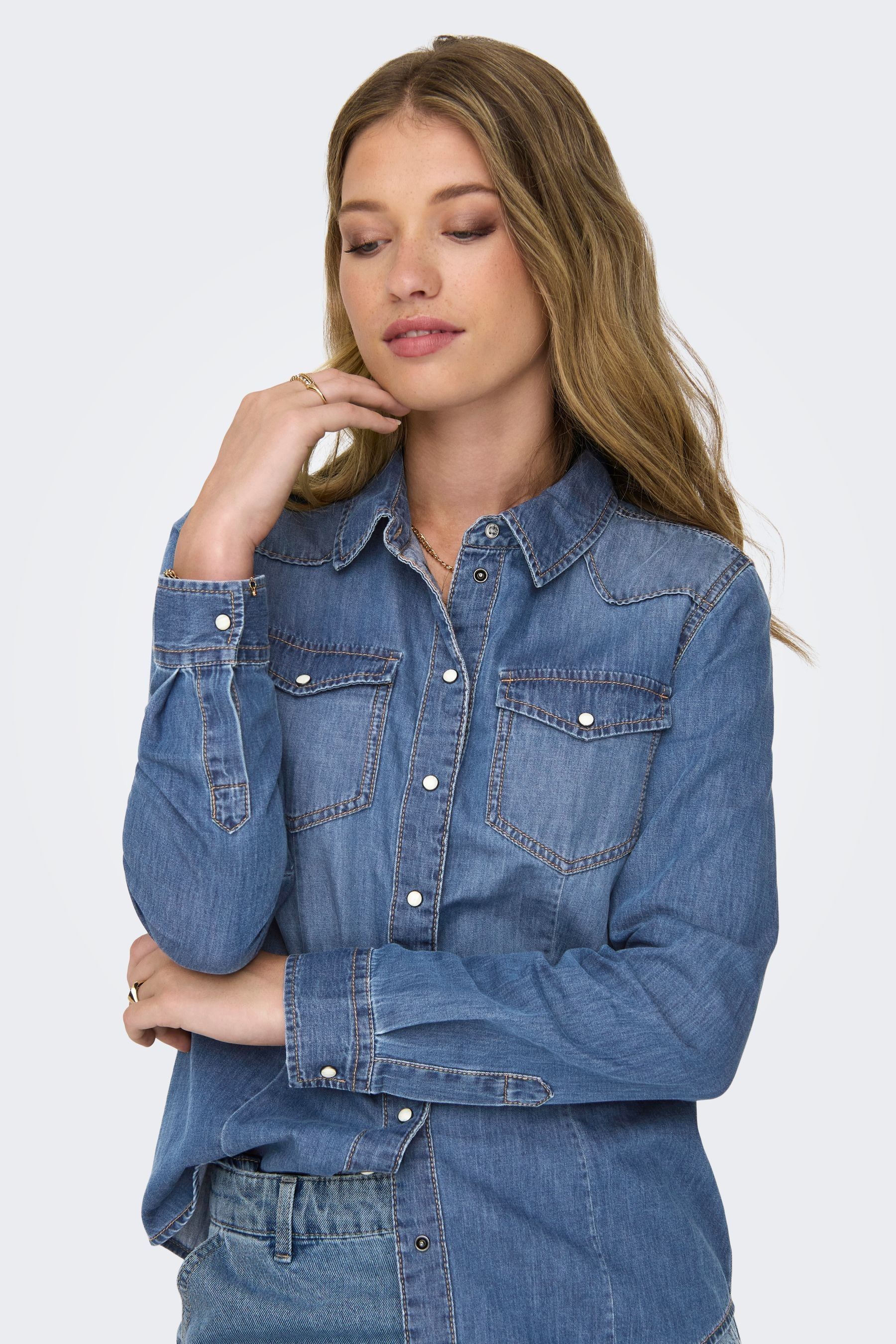 Buy ONLY Blue Lightweight Denim Shirt from the Next UK online shop