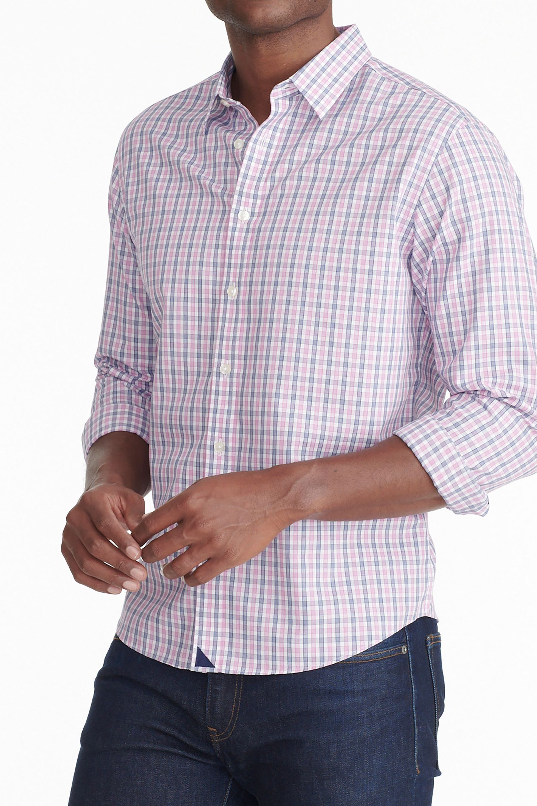 Buy UNTUCKit Pink Wrinkle-Free Slim Fit Dolcetto Shirt from the Next UK ...