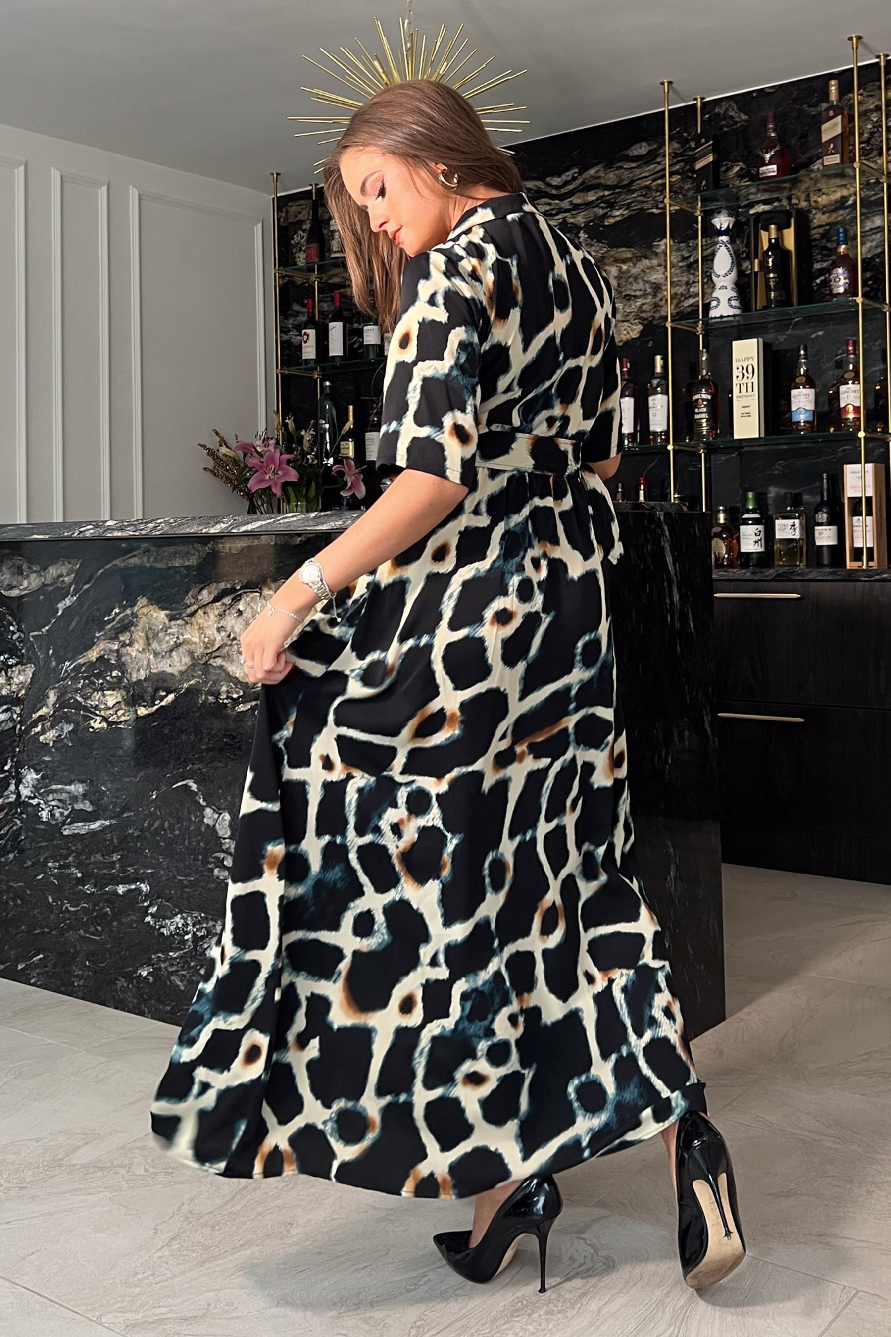 Buy Girl In Mind Black Piper Wrap Maxi Dress from the Next UK online shop