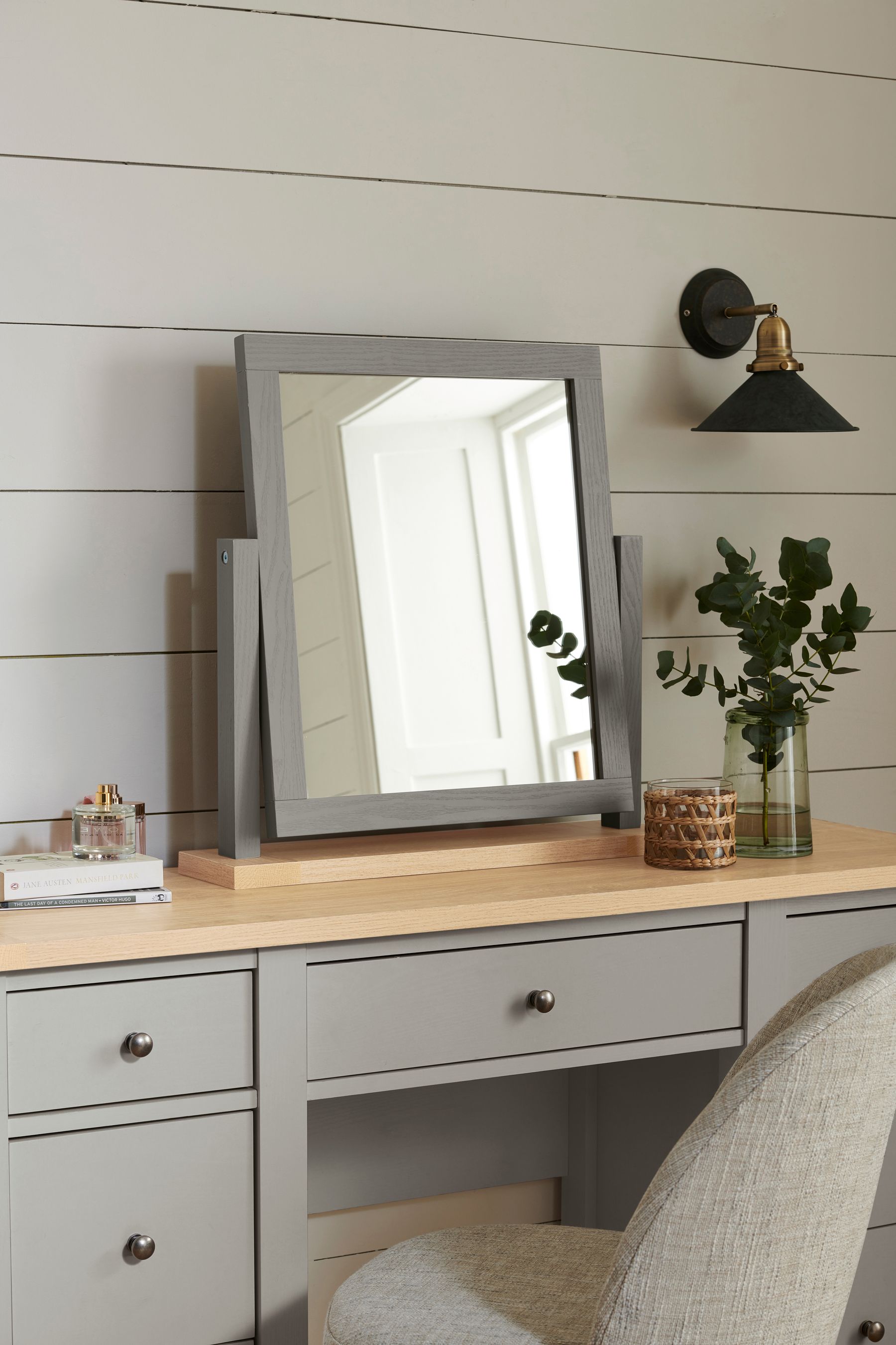 Buy Dove Grey Malvern Paint Effect Rectangular Dressing Table Mirror ...
