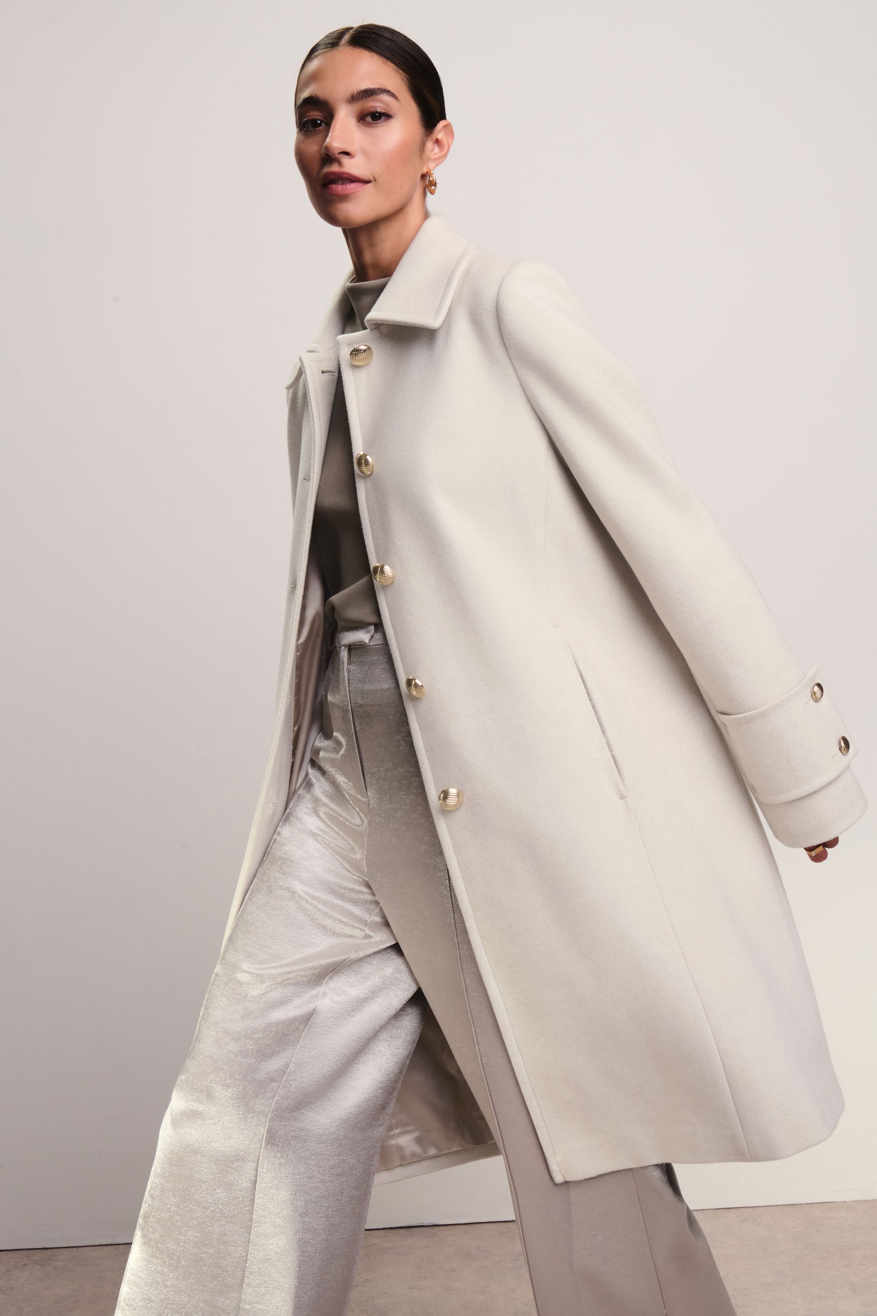 Buy Winter White Dolly Coat from Next Ireland