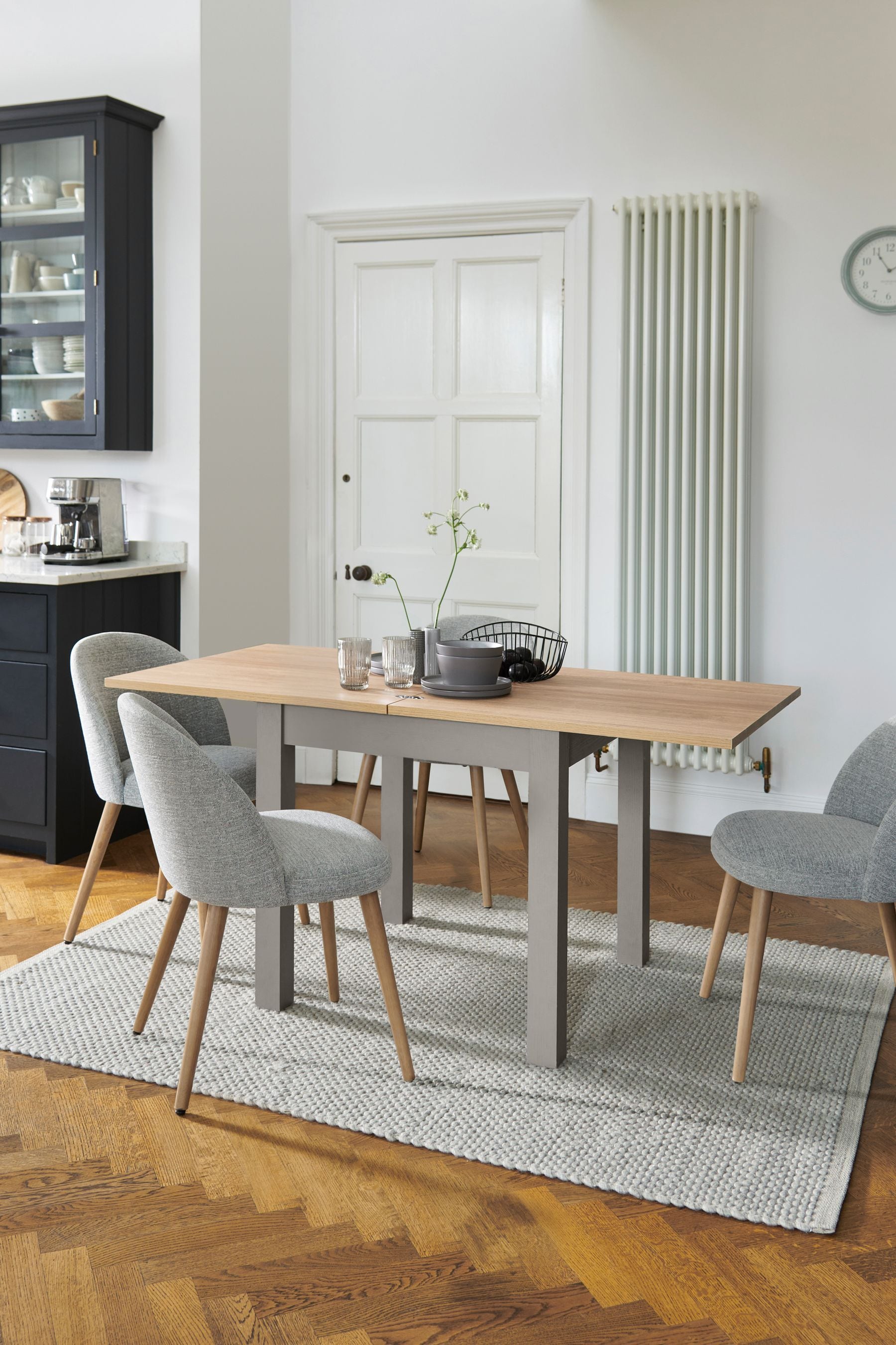 Buy Dove Grey Malvern Oak Effect 4 to 6 Seater Extending Dining Table ...