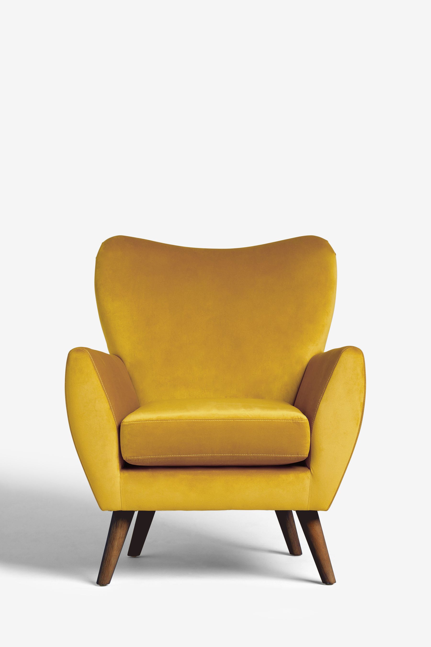 Buy Soft Velvet Ochre Yellow Wilson II Highback Armchair from the Next ...