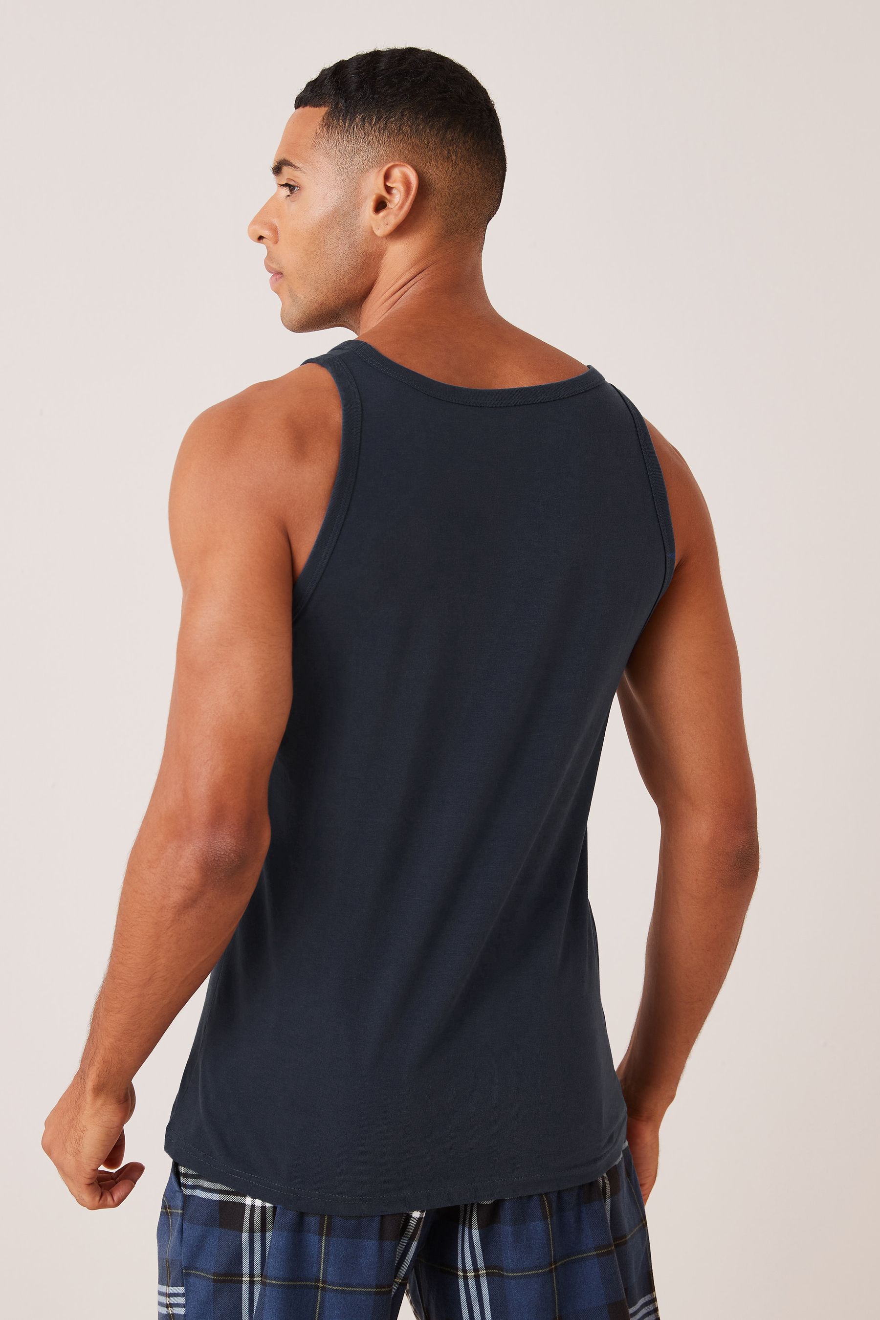 Buy Black/White/Grey Marl/Navy Blue Vests 5 Pack from the Next UK ...