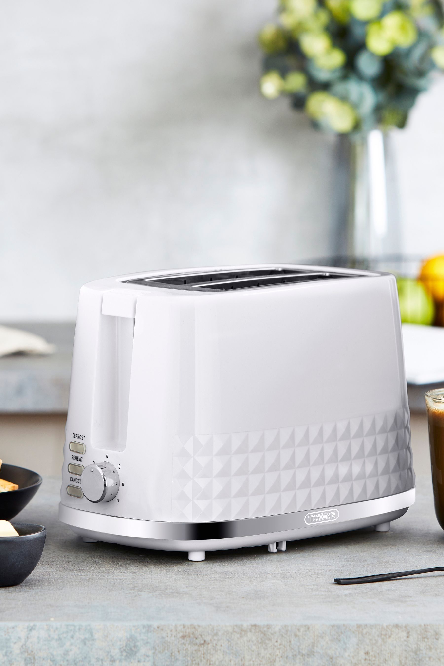 Buy Tower White Solitaire 2 Slice Toaster from the Next UK online shop