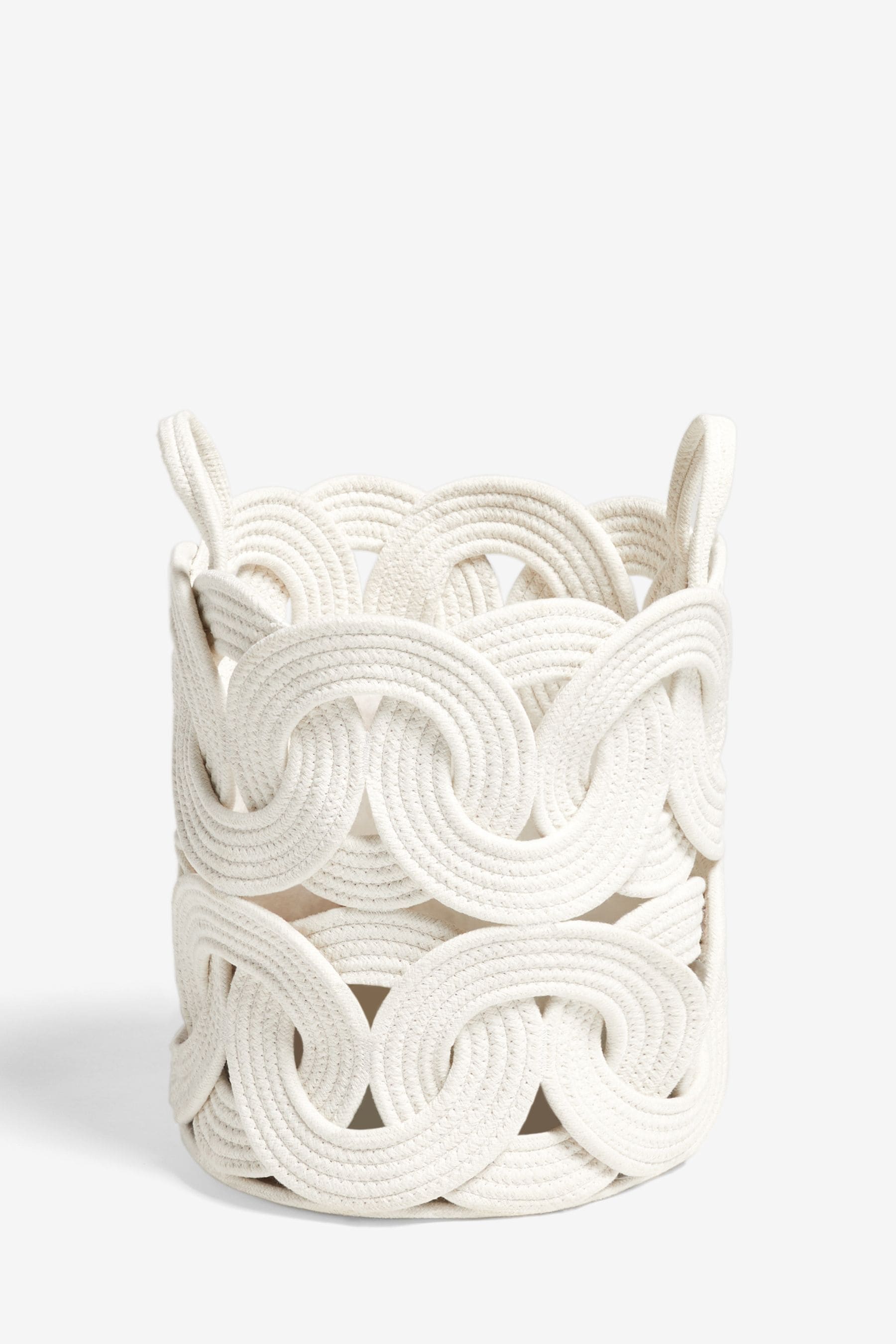 Buy White Curved Rope Single Storage Basket from the Next UK online shop