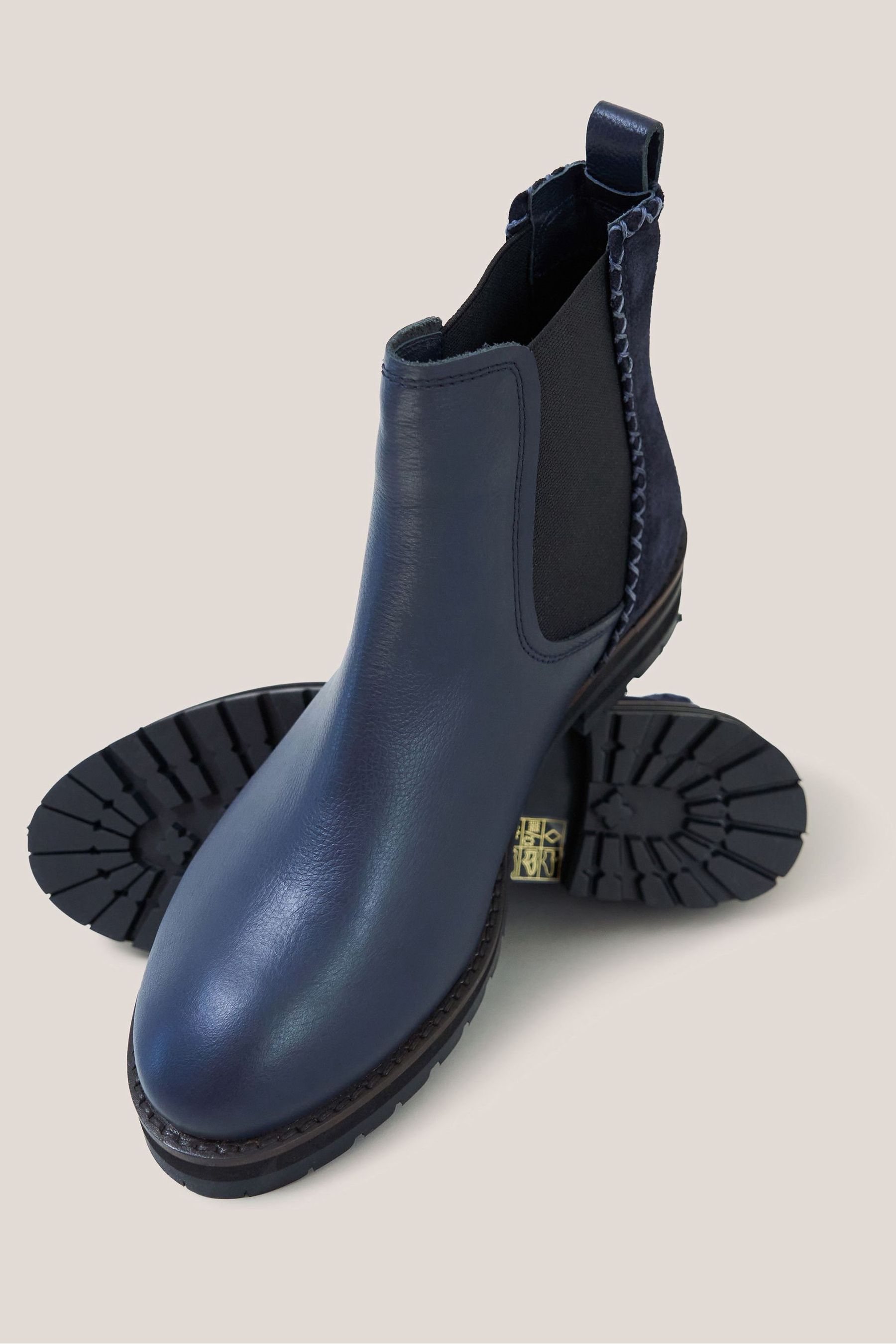 Buy White Stuff Blue Esme Leather Chelsea Boots from Next Ireland