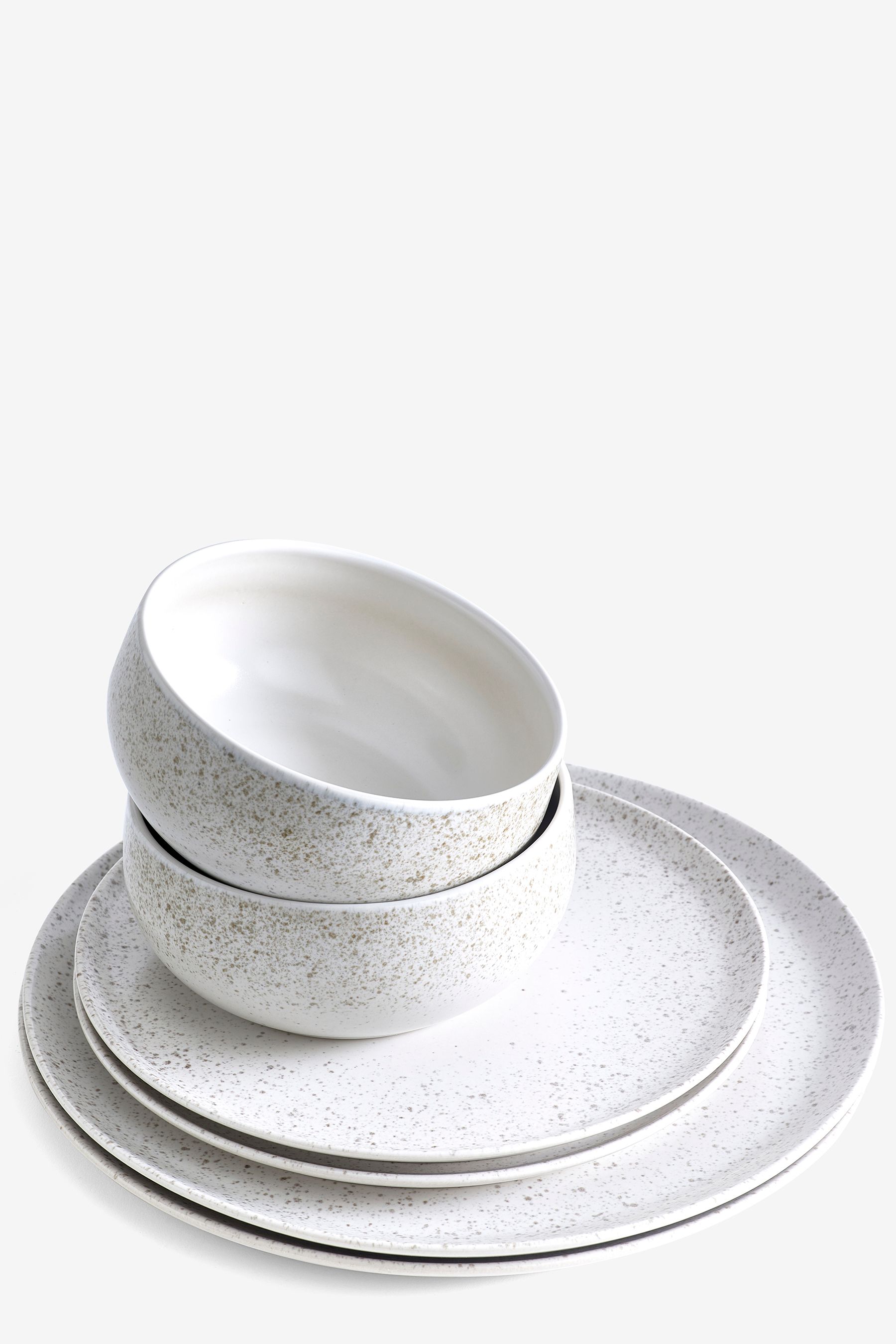 Buy 12 Piece Grey Speckle Marley Dinner Set Dinner Set from the Next UK ...