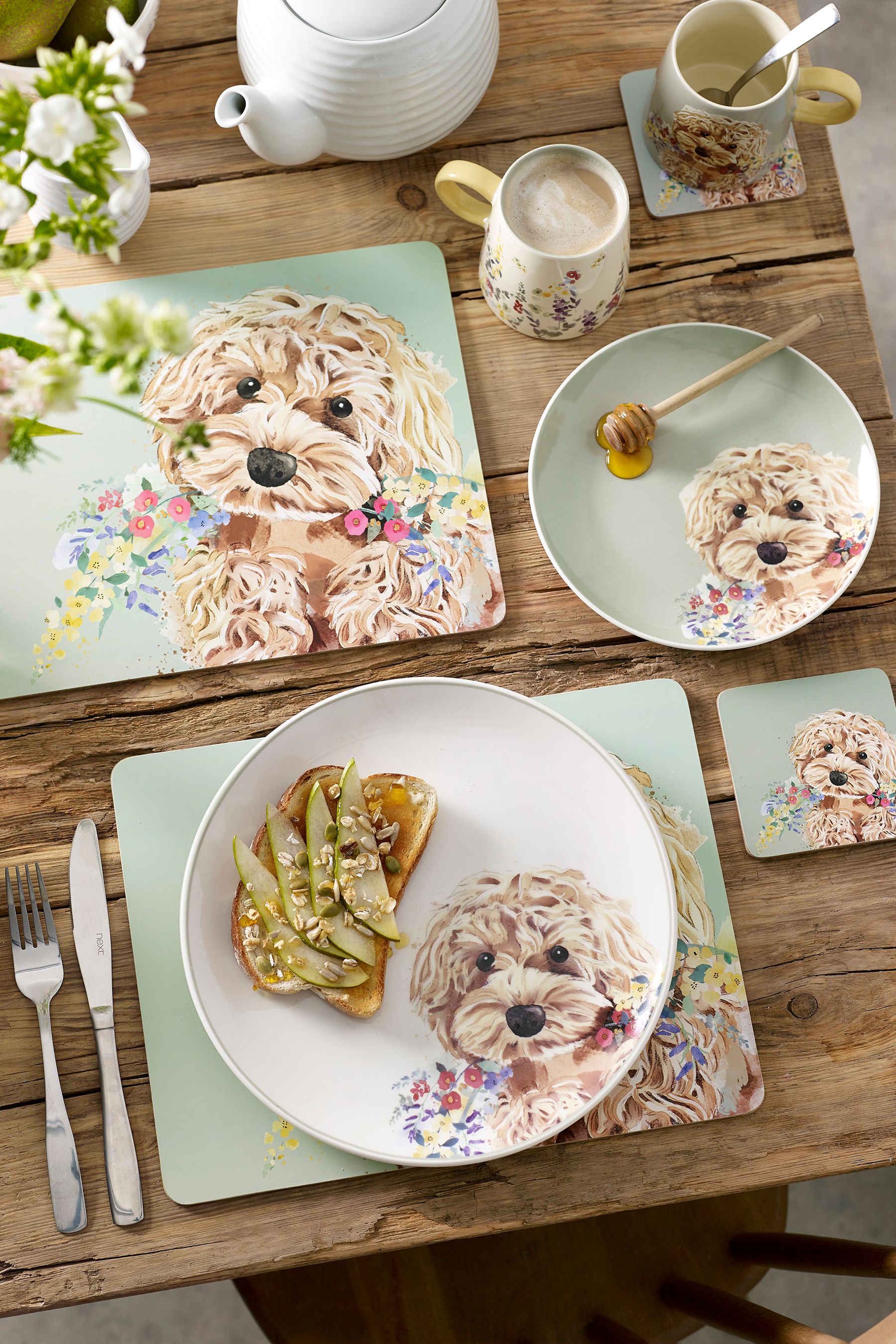 Buy Set of 4 Charlie Cockapoo Placemats And Coasters from Next Ireland
