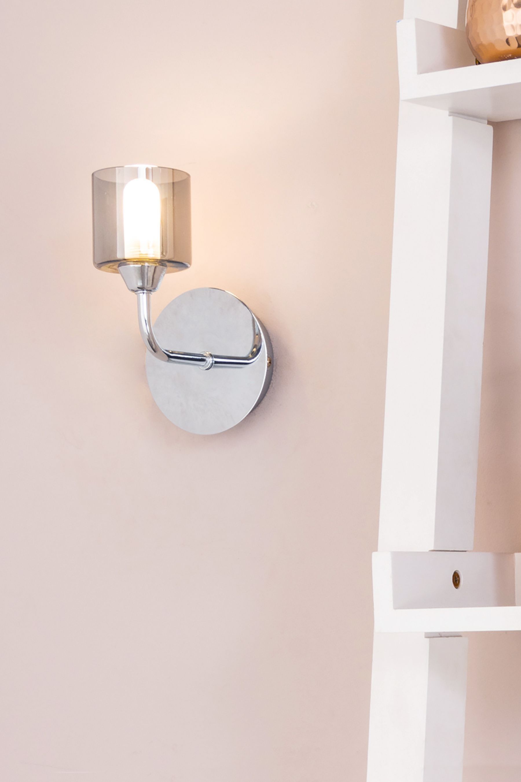 Buy BHS Chrome Patras 1lt Wall Light from the Next UK online shop