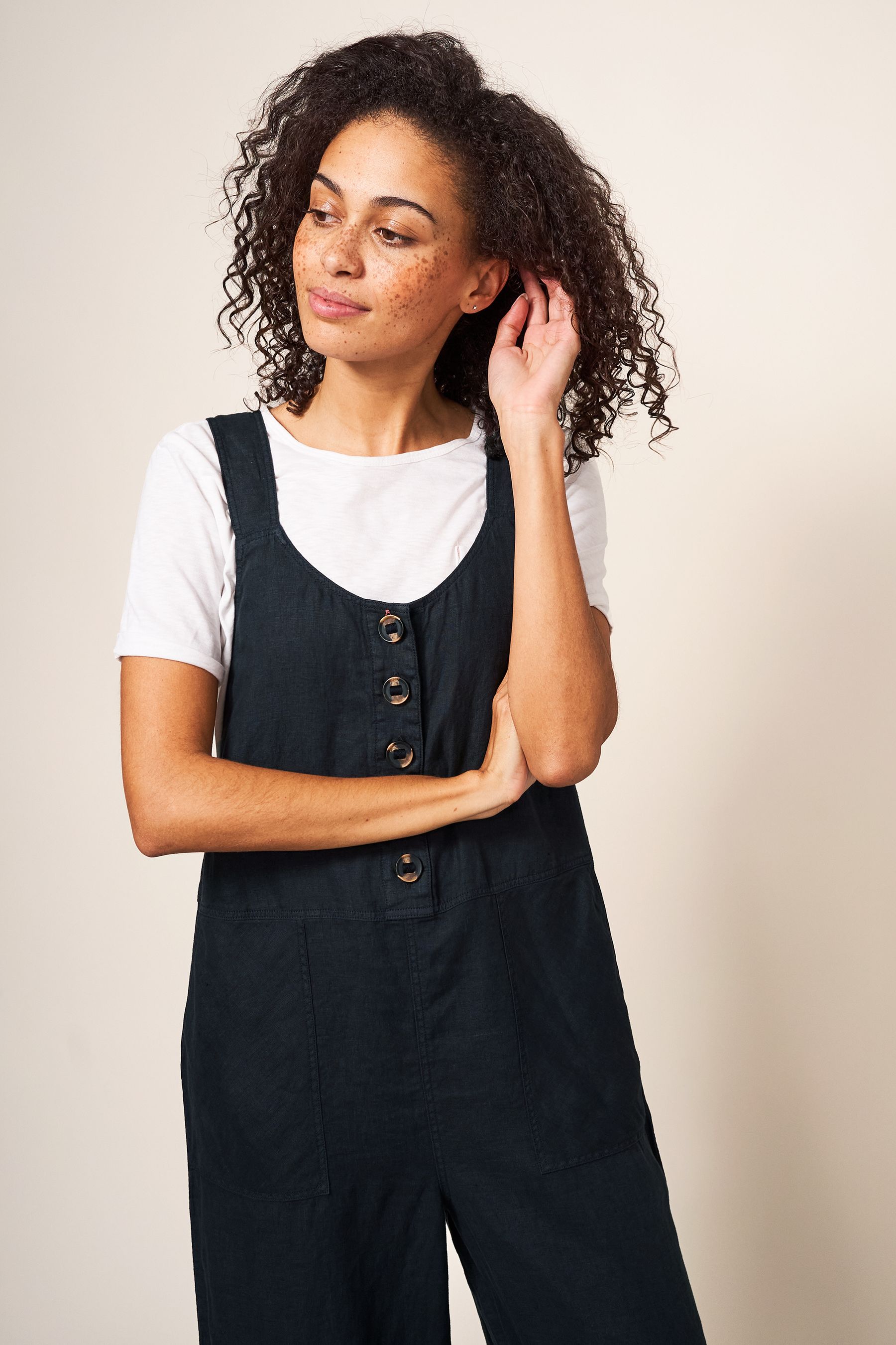 Buy White Stuff Viola Linen Dungarees from Next USA