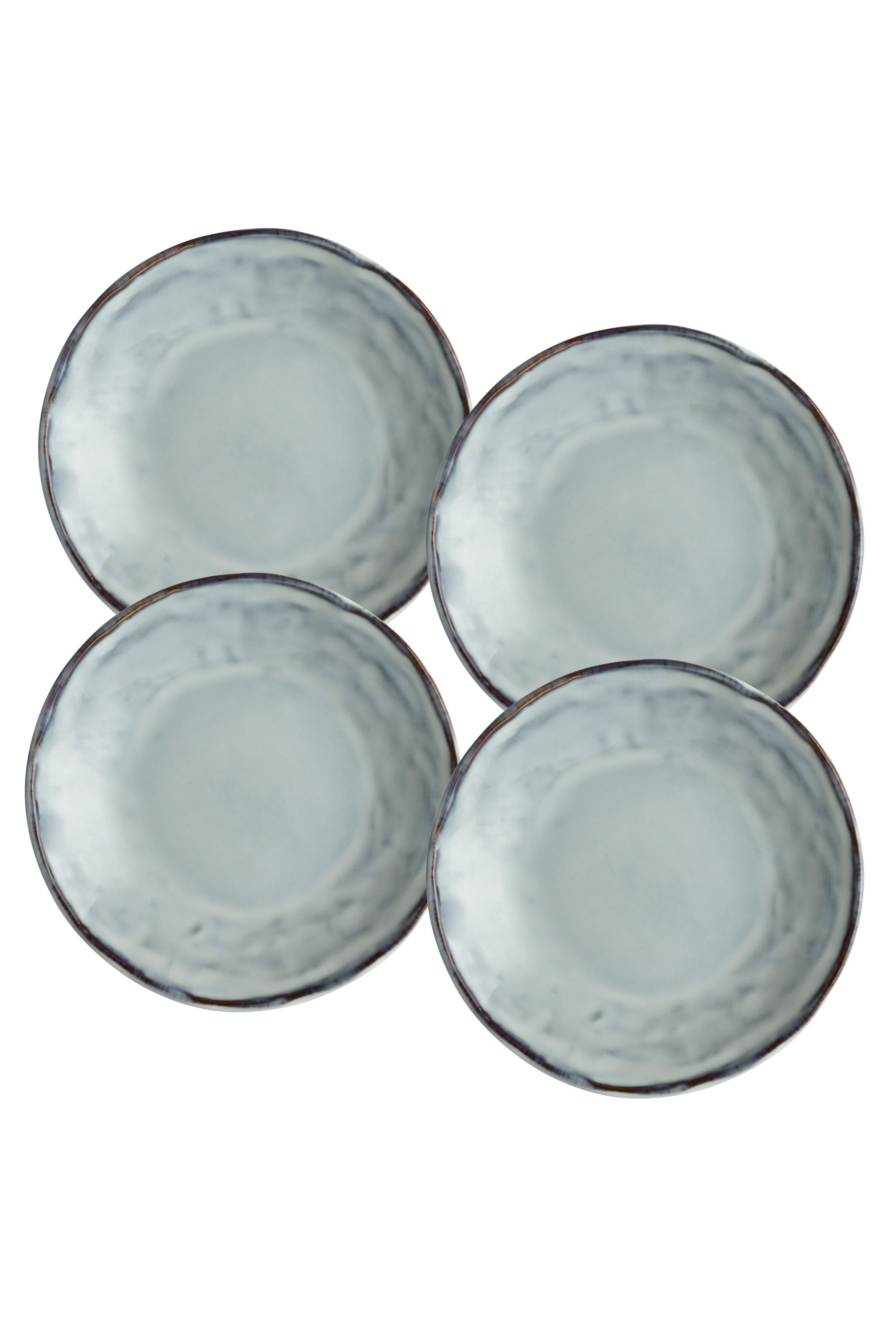 Buy Dutch Rose 12 Piece Blue Organic Dinner Set of 4 Side Plates from ...