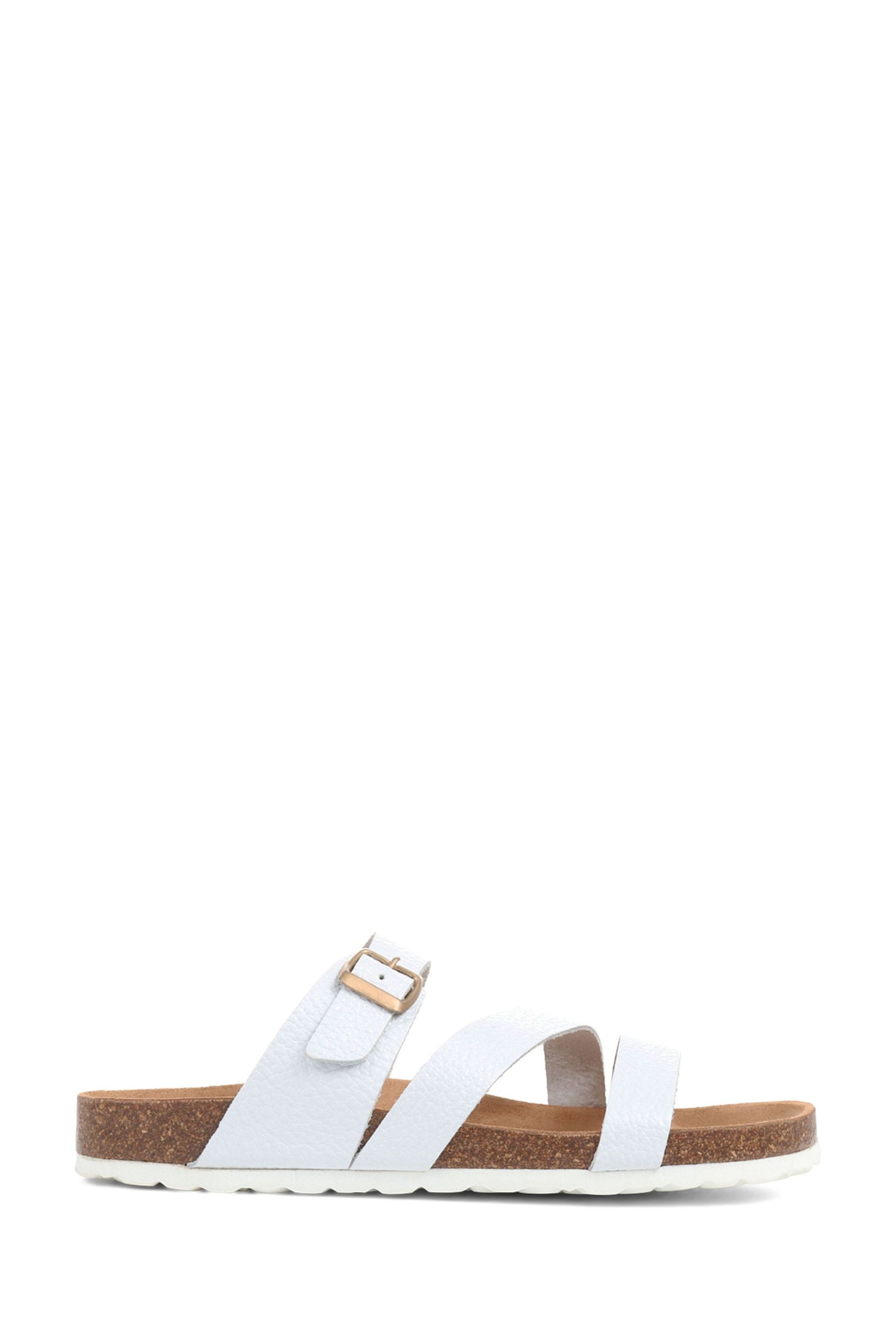 Buy Jones Bootmaker Grey Metallic Tabatha Leather Mule Sandals from the ...