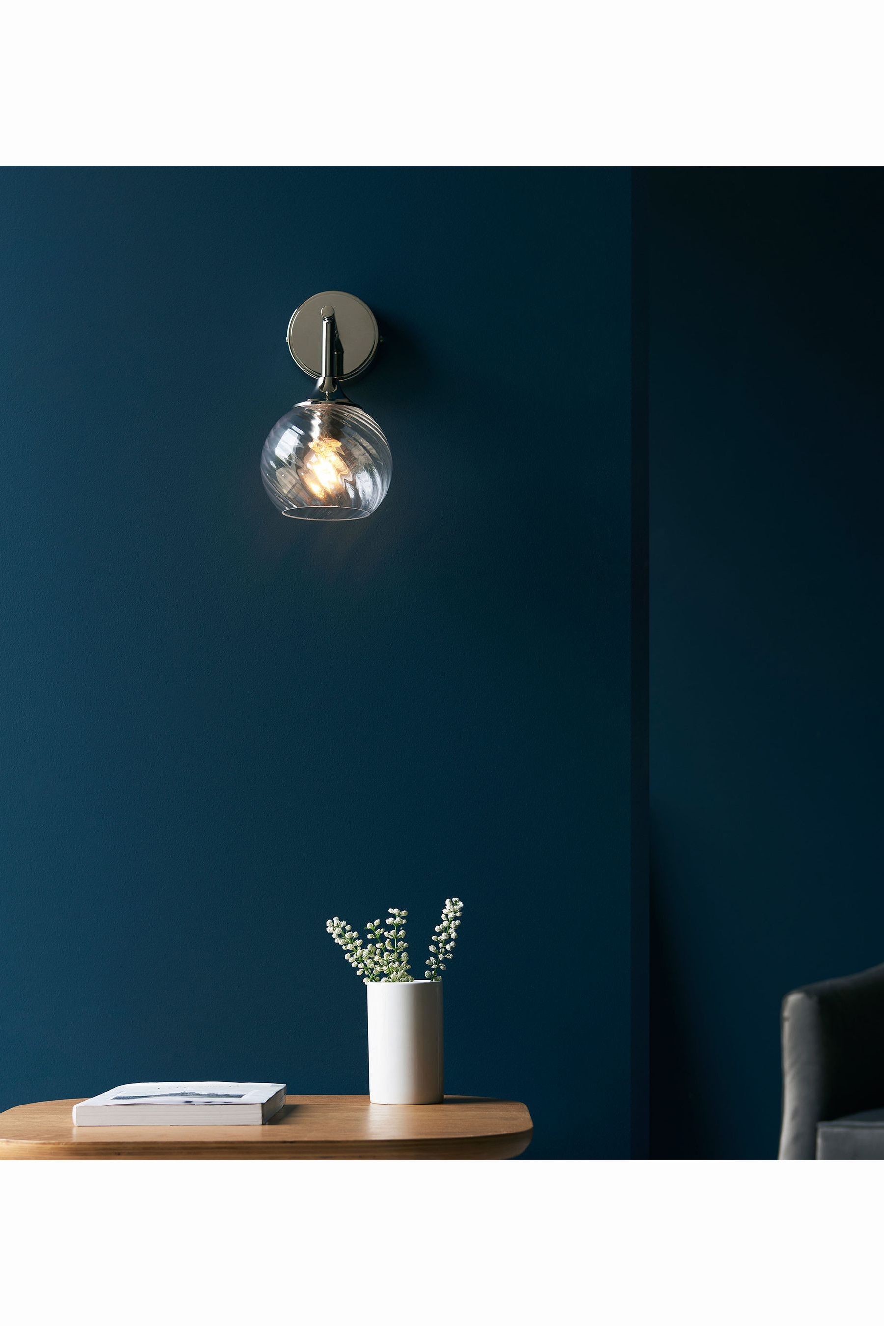 Buy Gallery Home Bright Nickel Lexi Wall Light from the Next UK online shop