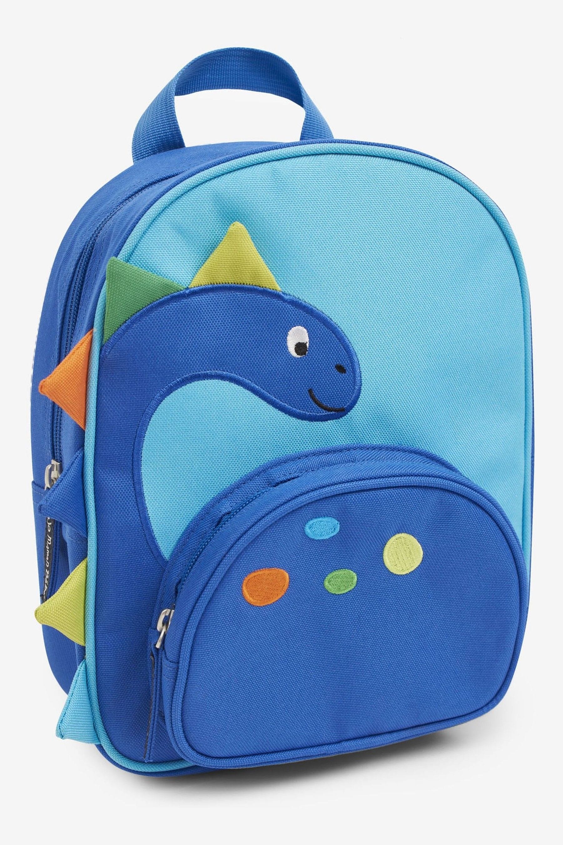 Buy JoJo Maman Bébé Blue Dinosaur Character Backpack from the Next UK ...