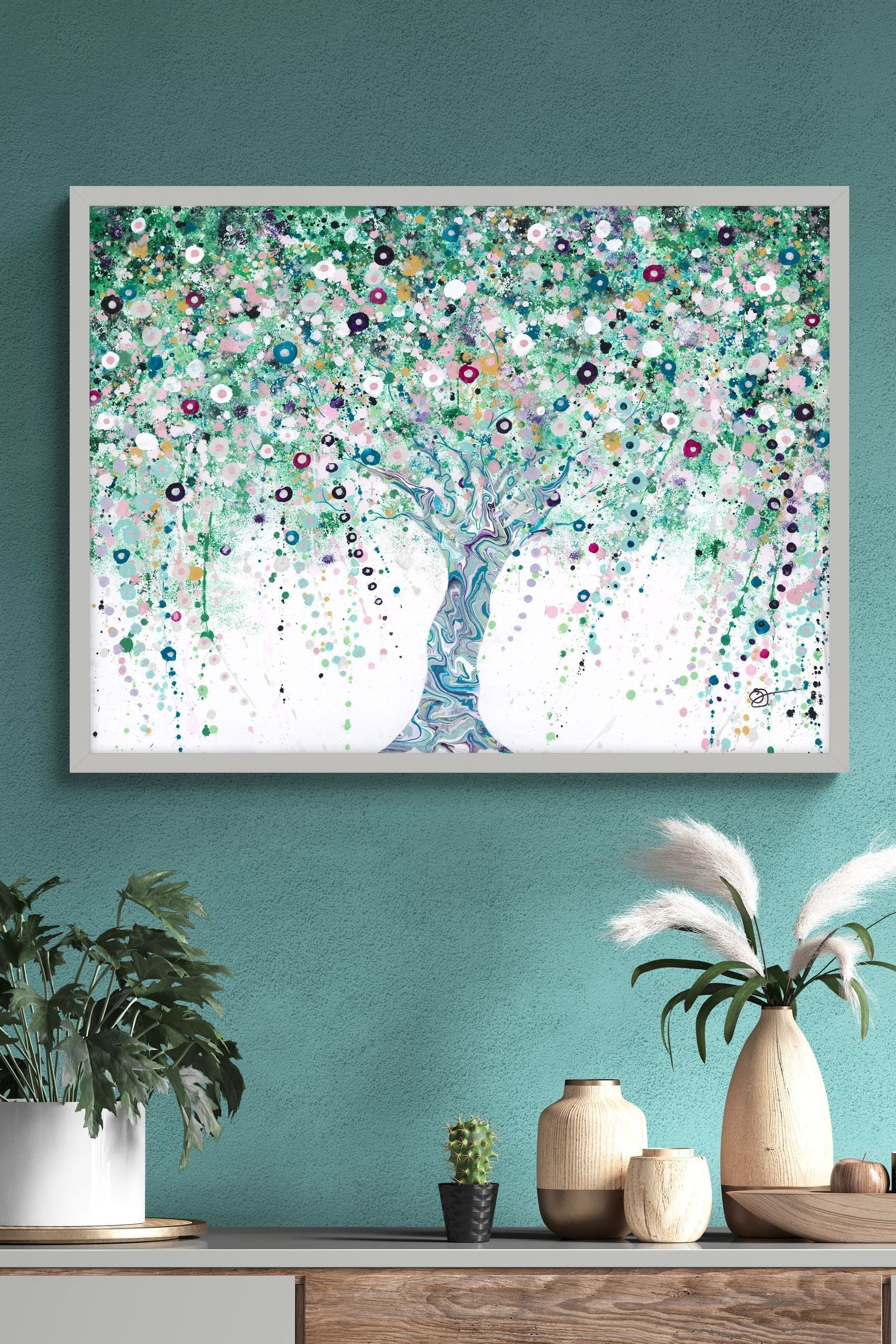 Buy Artko Grey Wishing Willow by Sara Otter Framed Art from the Next UK ...