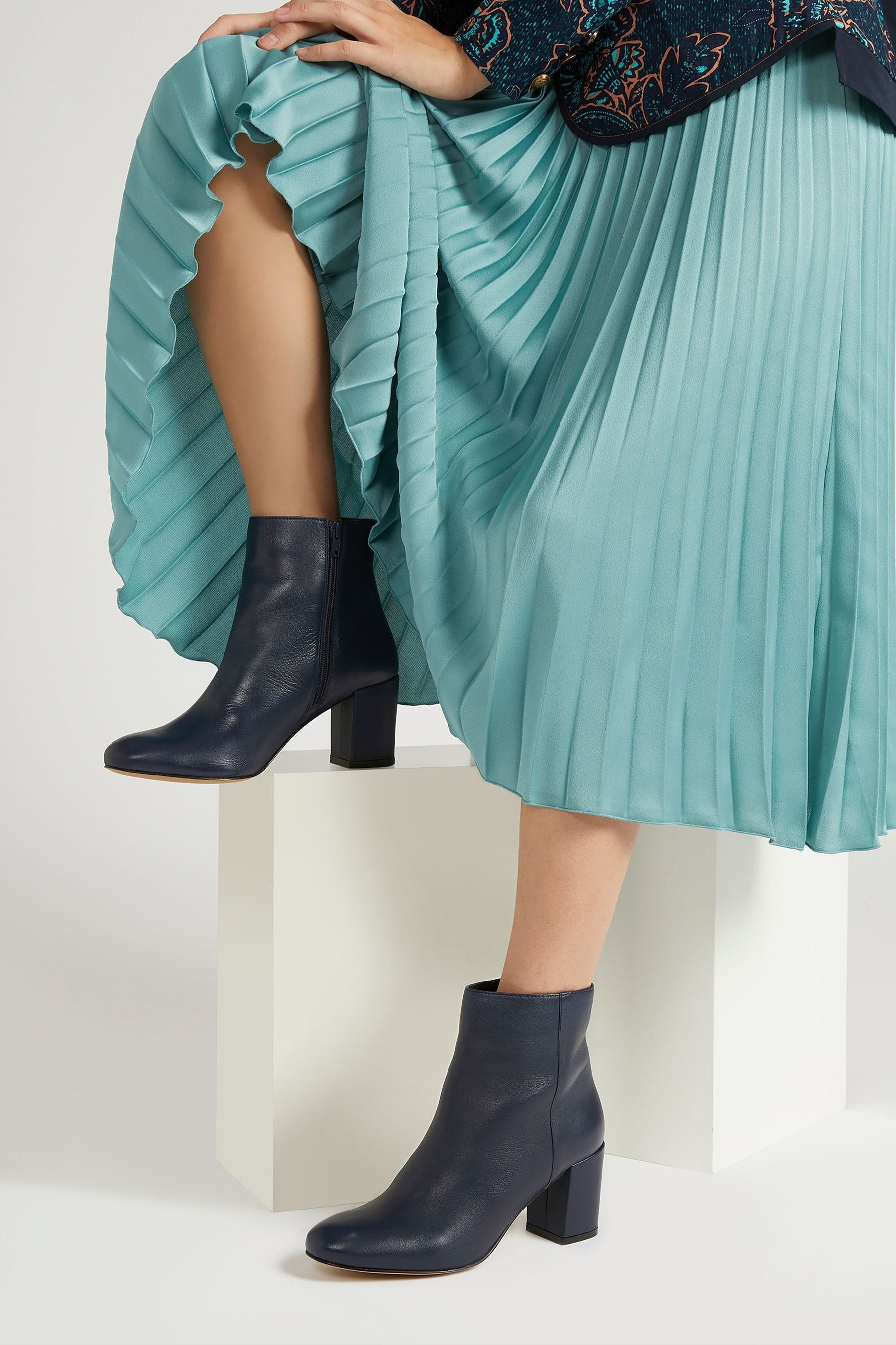 Buy Jones Bootmaker Neptune Leather Heeled Ankle Boots from the Next UK ...