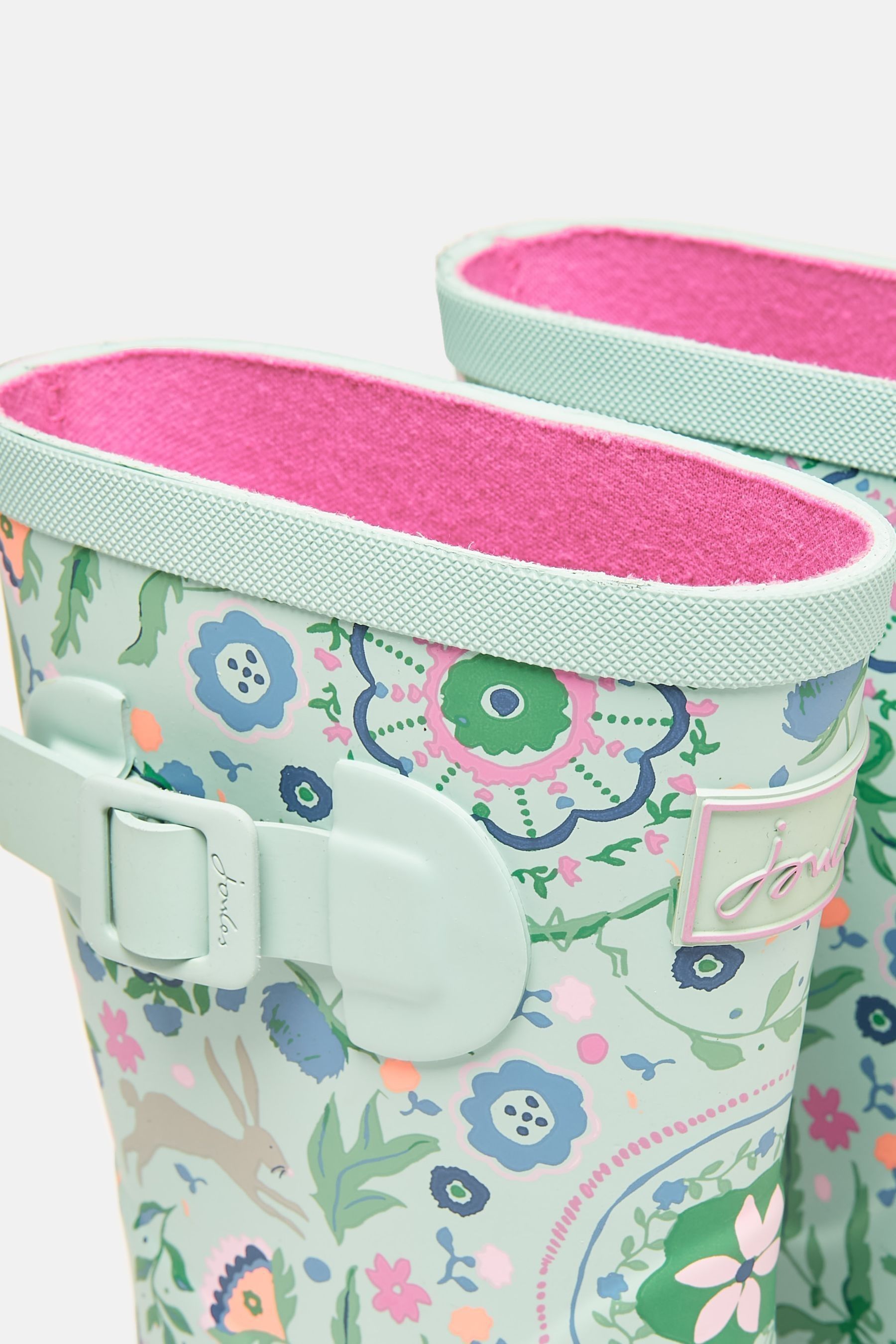 Buy Joules Jnr Teal Blue Printed Wellies from the Next UK online shop