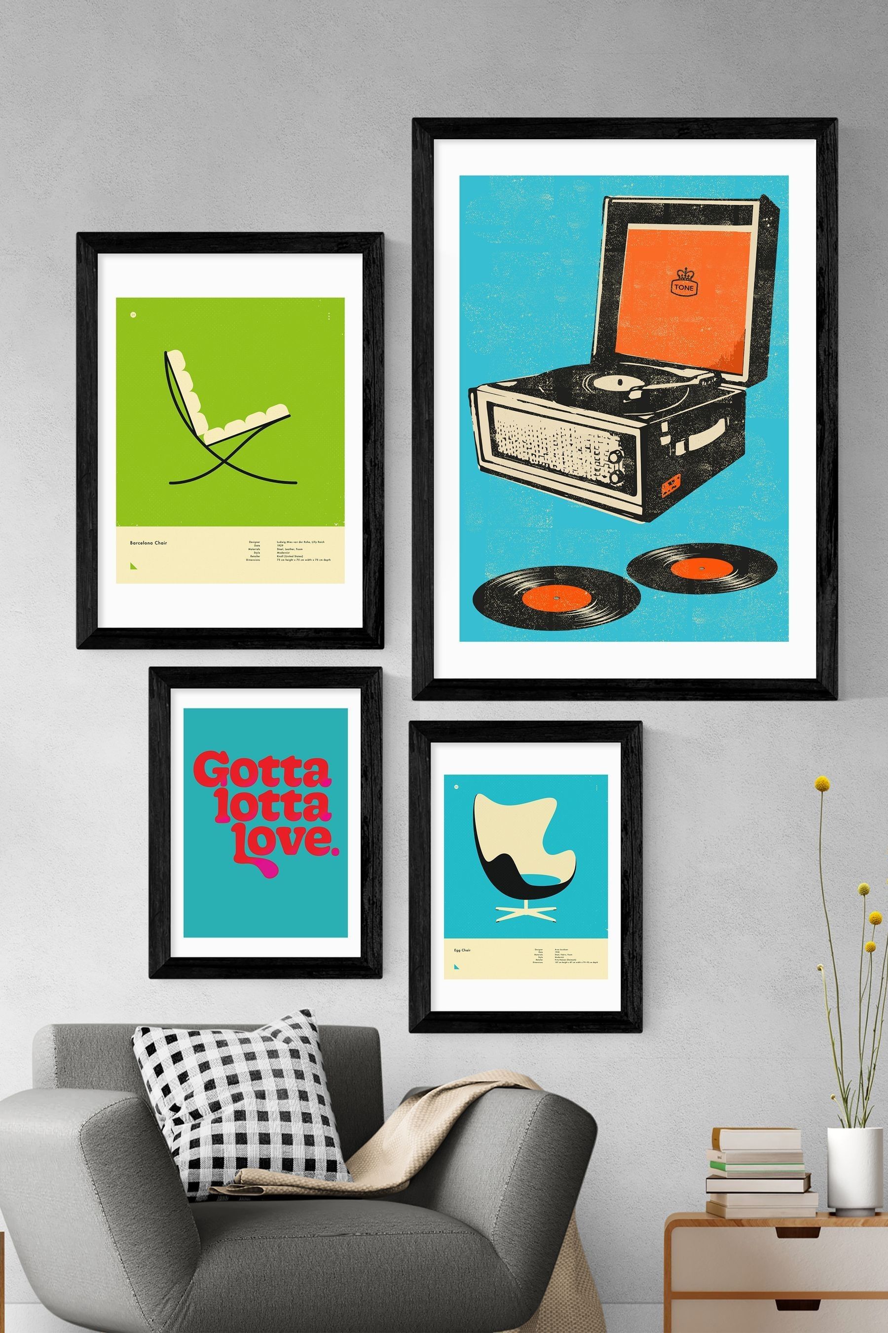 Buy East End Prints Black Record Player Print from the Next UK online shop