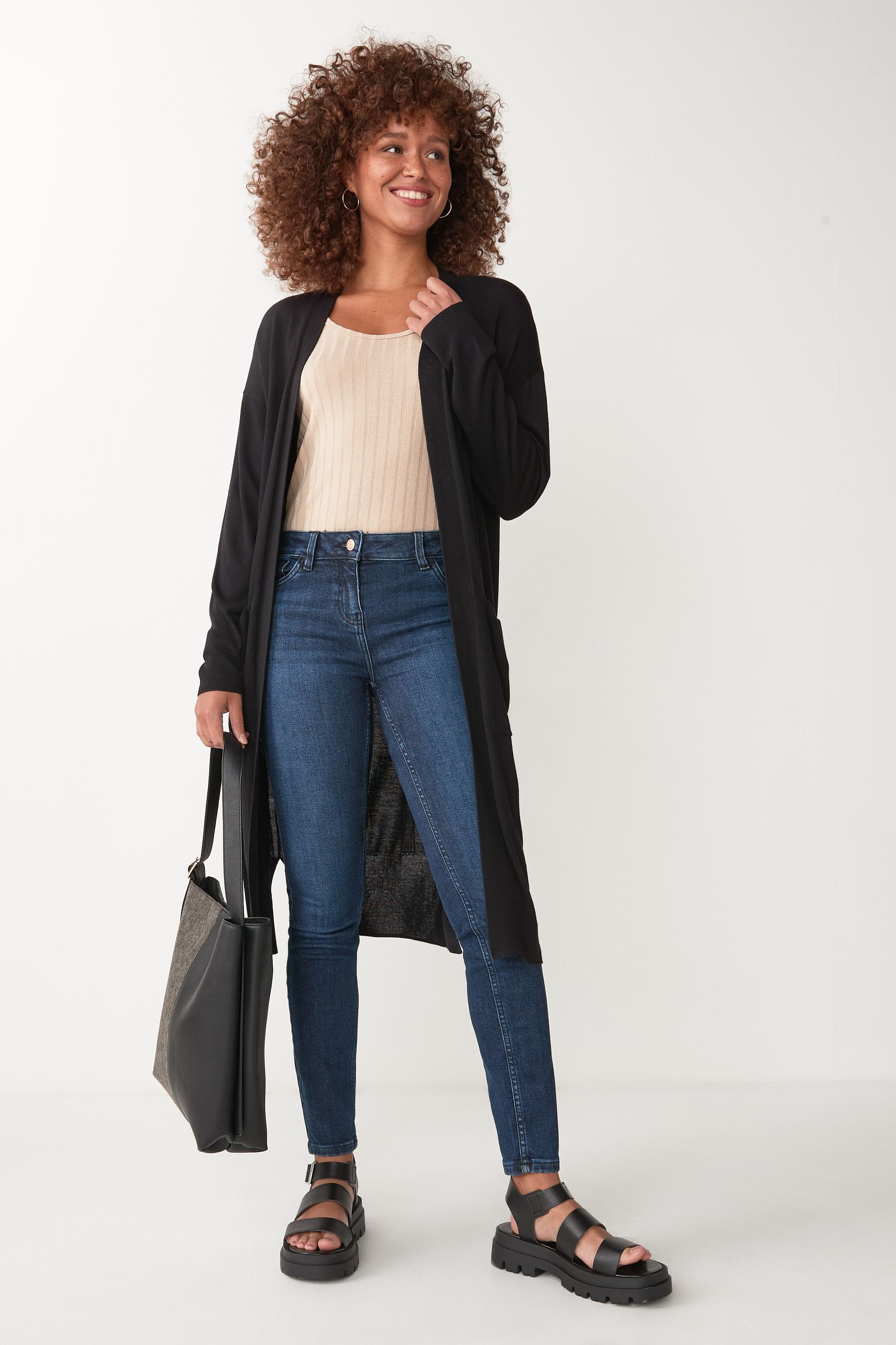 Buy Black Longline Cardigan from Next Ireland