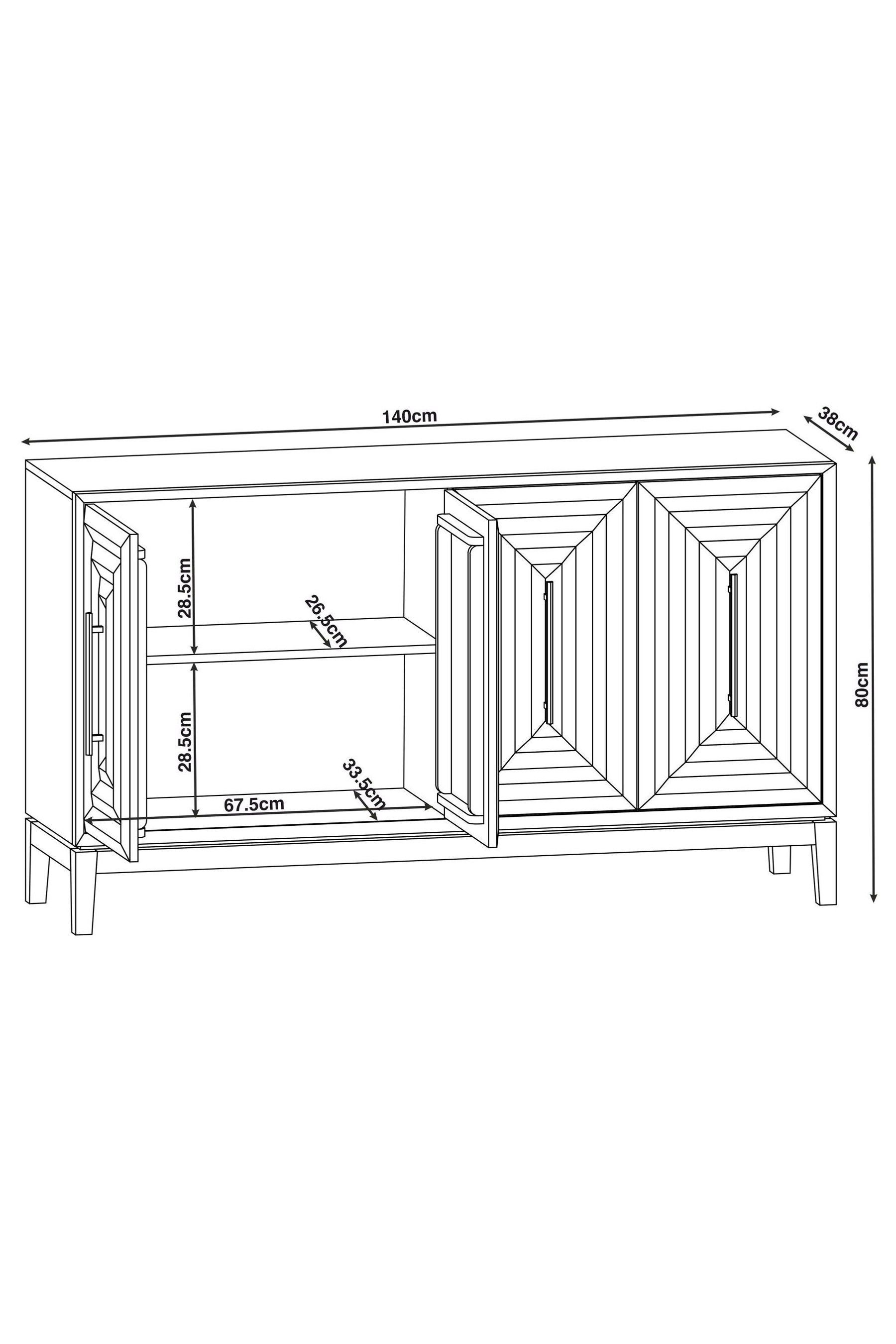 Buy Black Ritz Mango Wood Large Sideboard from the Next UK online shop
