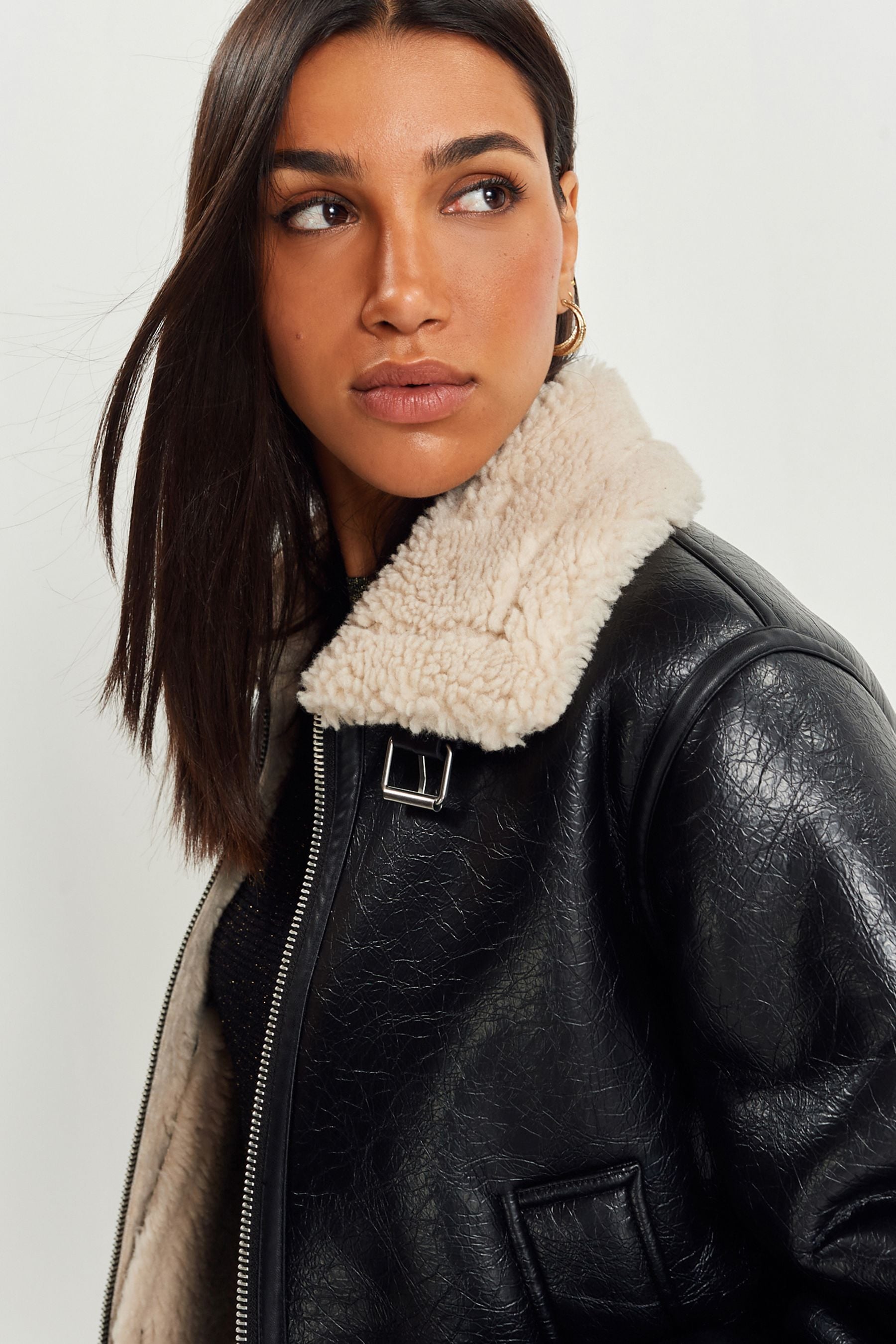 Buy Black Aviator Jacket from Next United Arab Emirates