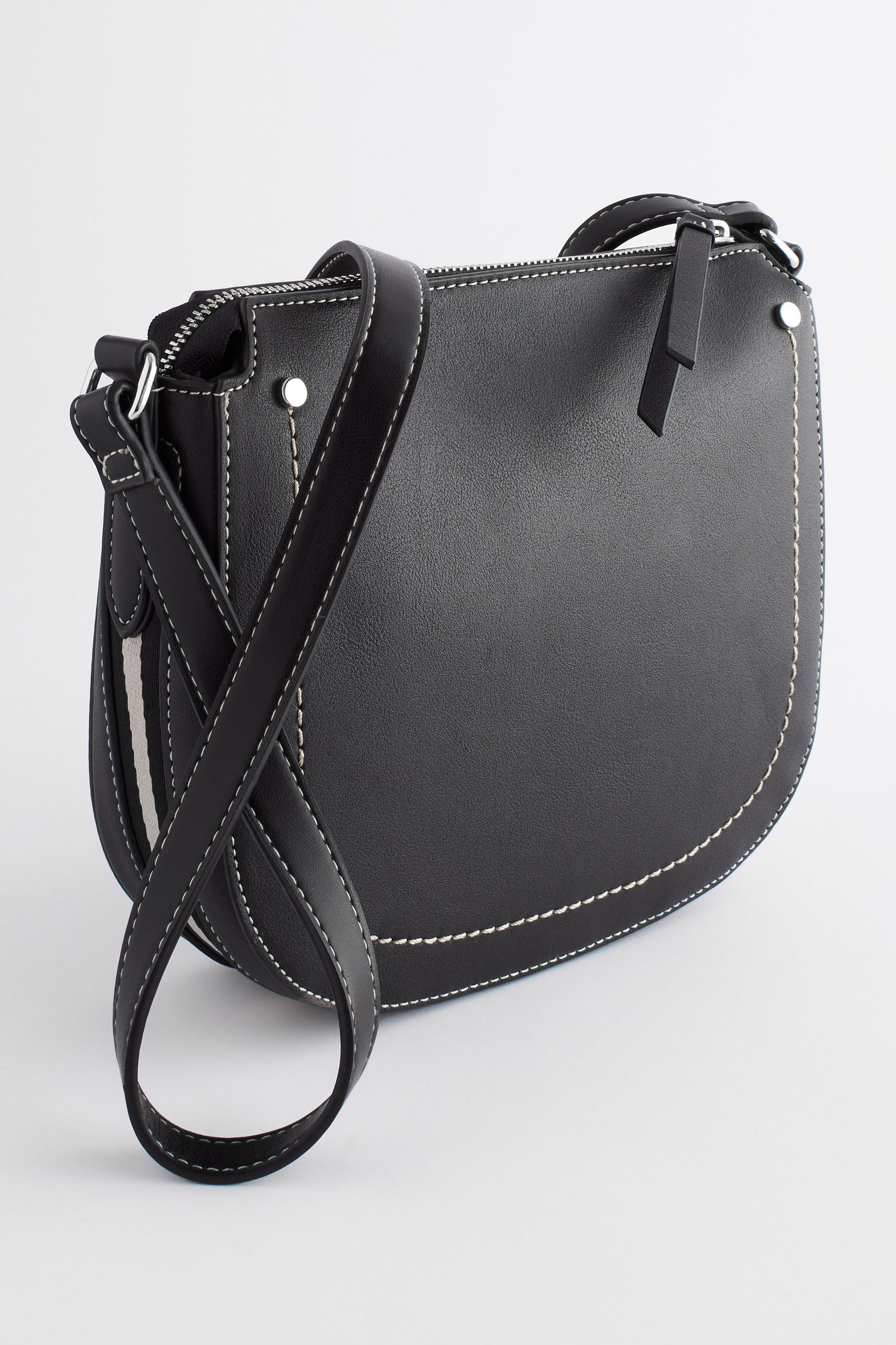 Buy Black Saddle Cross-Body Bag from the Next UK online shop
