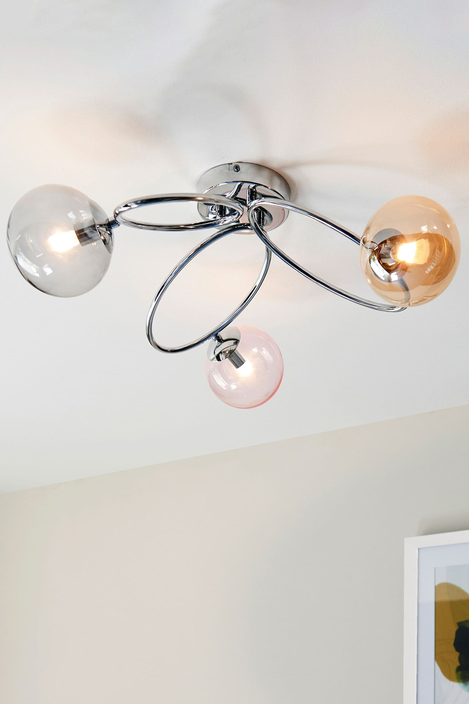 Buy Gallery Home Chrome James 3 Bulb Ceiling Light from the Next UK ...