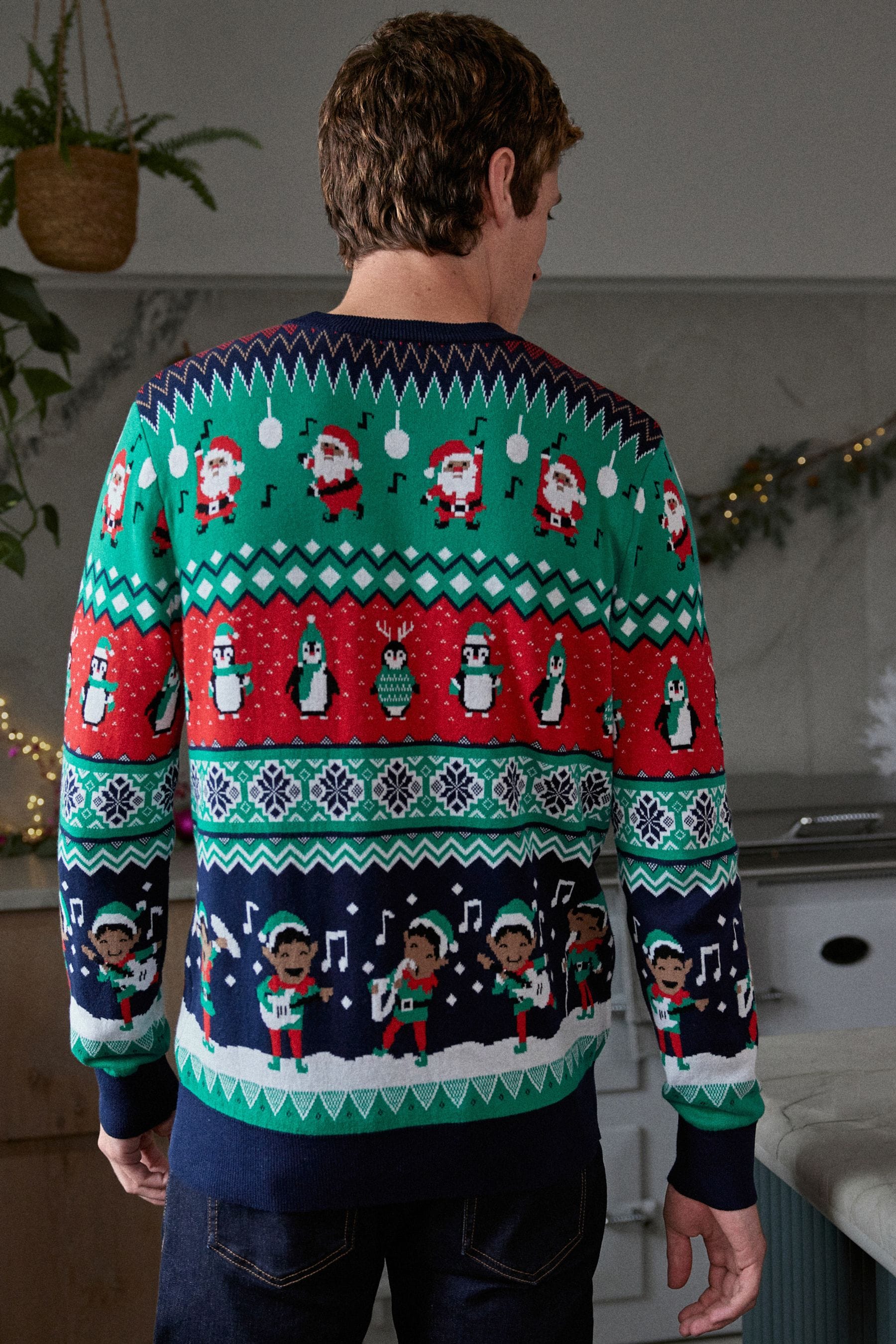 Buy Regular Wrapping Knitted Mens Christmas Cotton Jumper from Next Ireland