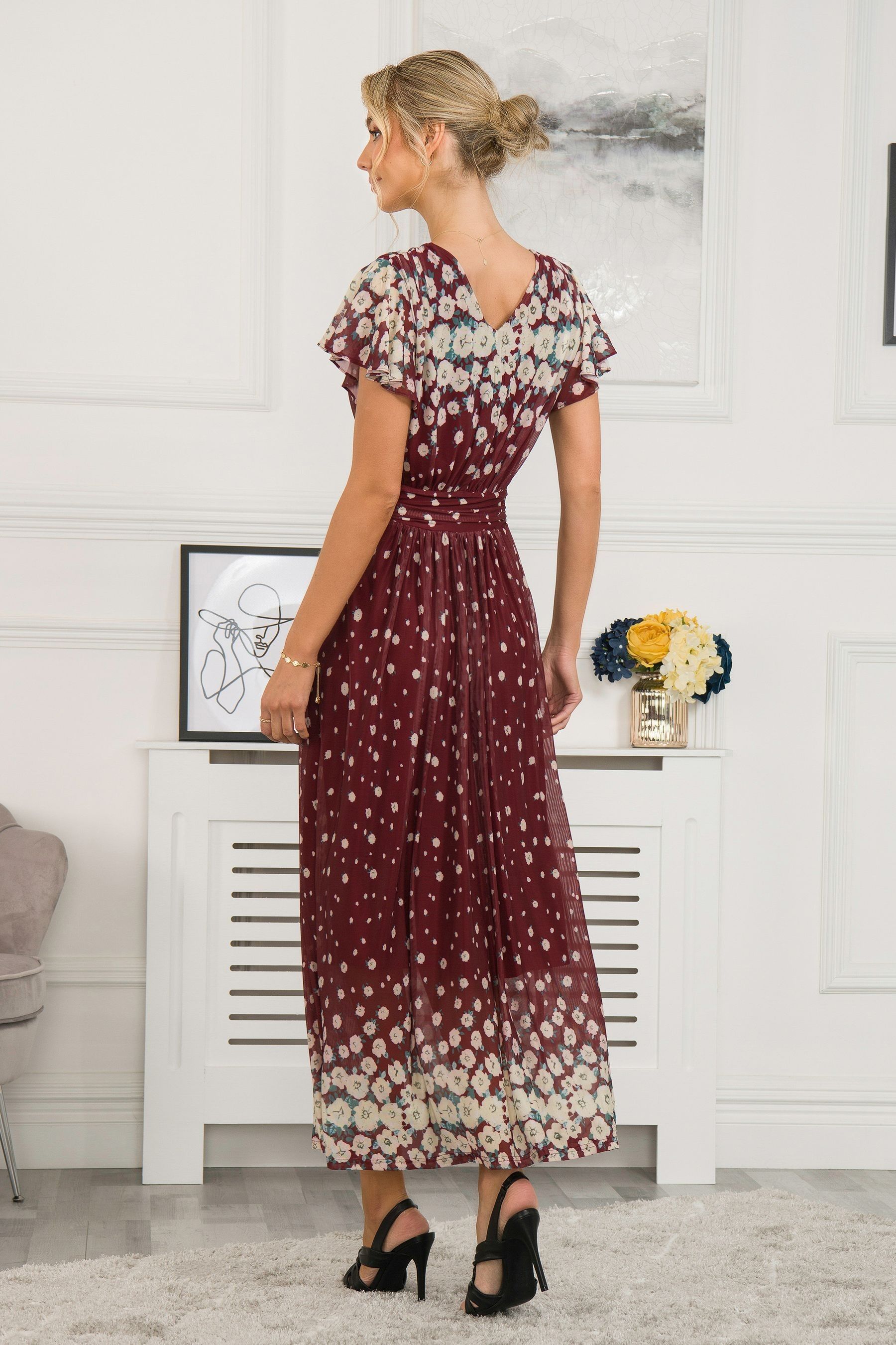 Buy Jolie Moi Mably Mirror Print Maxi Mesh Dress from Next Ireland
