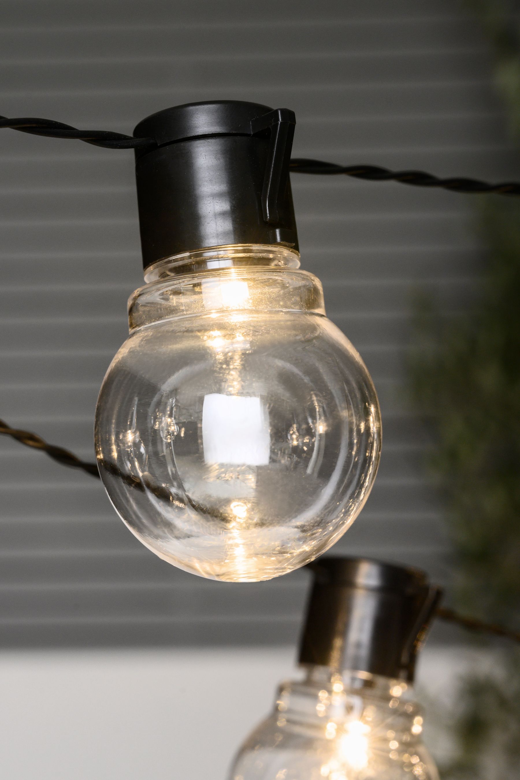 Buy Black 40 Warm White LED Outdoor Festoon Line Lights 9.8M from the ...