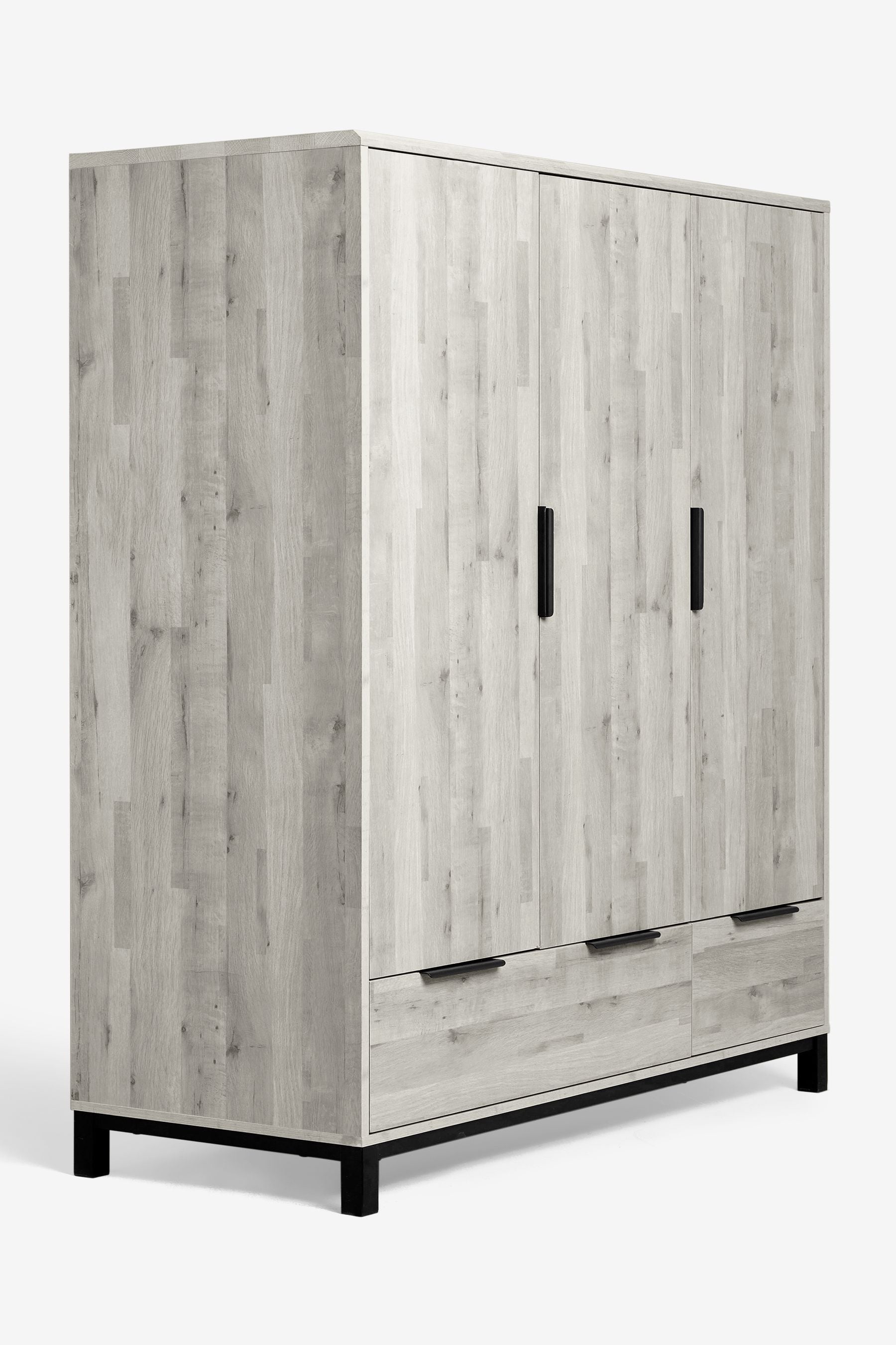 Buy Grey Bronx Oak Effect Triple, 2 Drawers Wardrobe from the Next UK ...