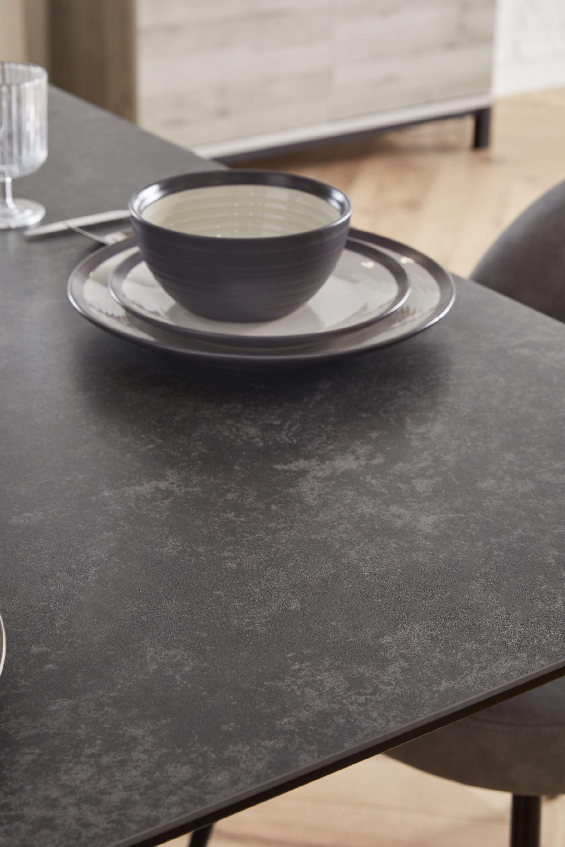 Buy Dark Grey Ceramic Astoria Ceramic 6 Seater Dining Table from the ...
