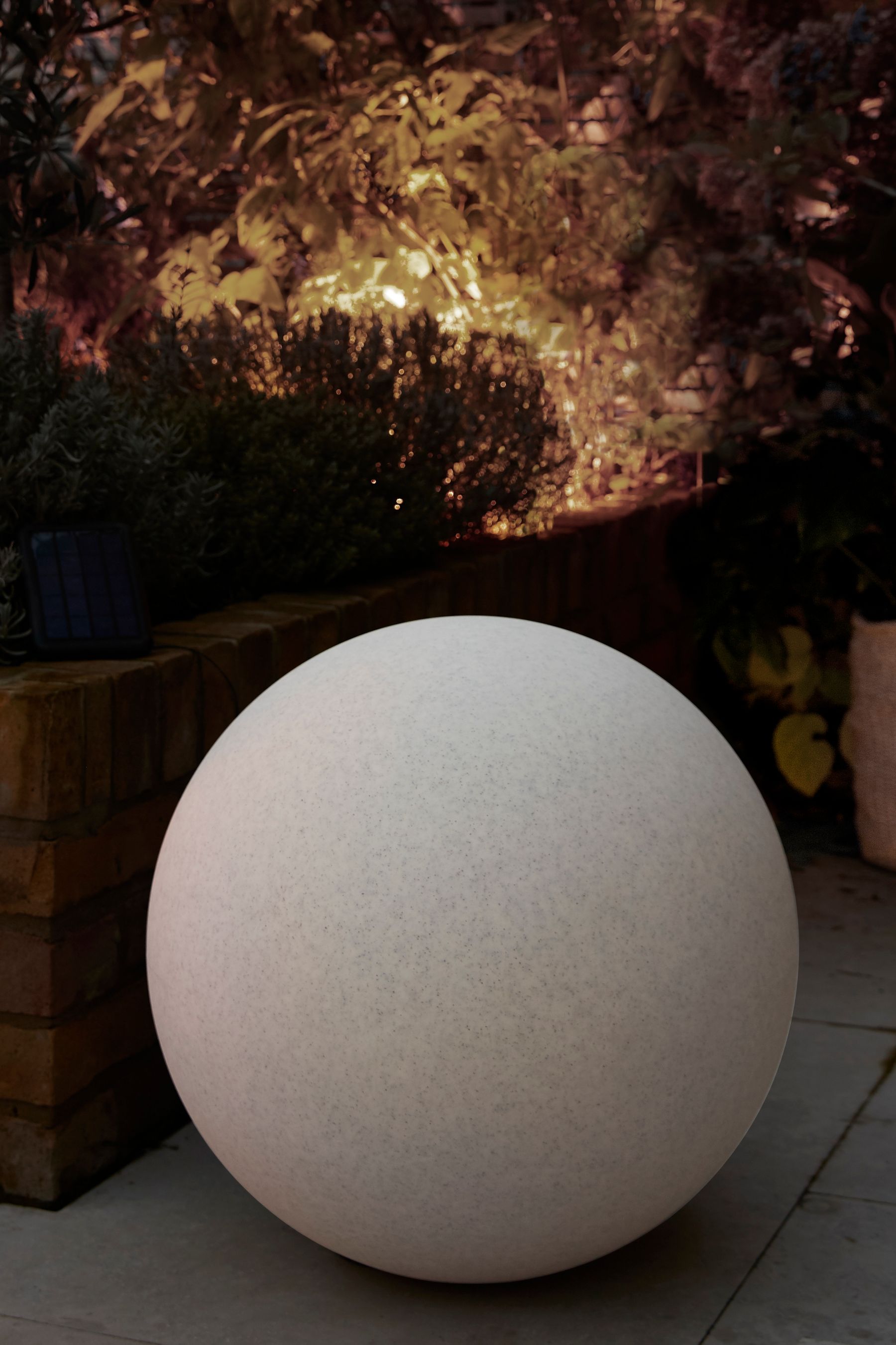 Buy Grey Concrete Effect Solar Light Sphere from the Next UK online shop