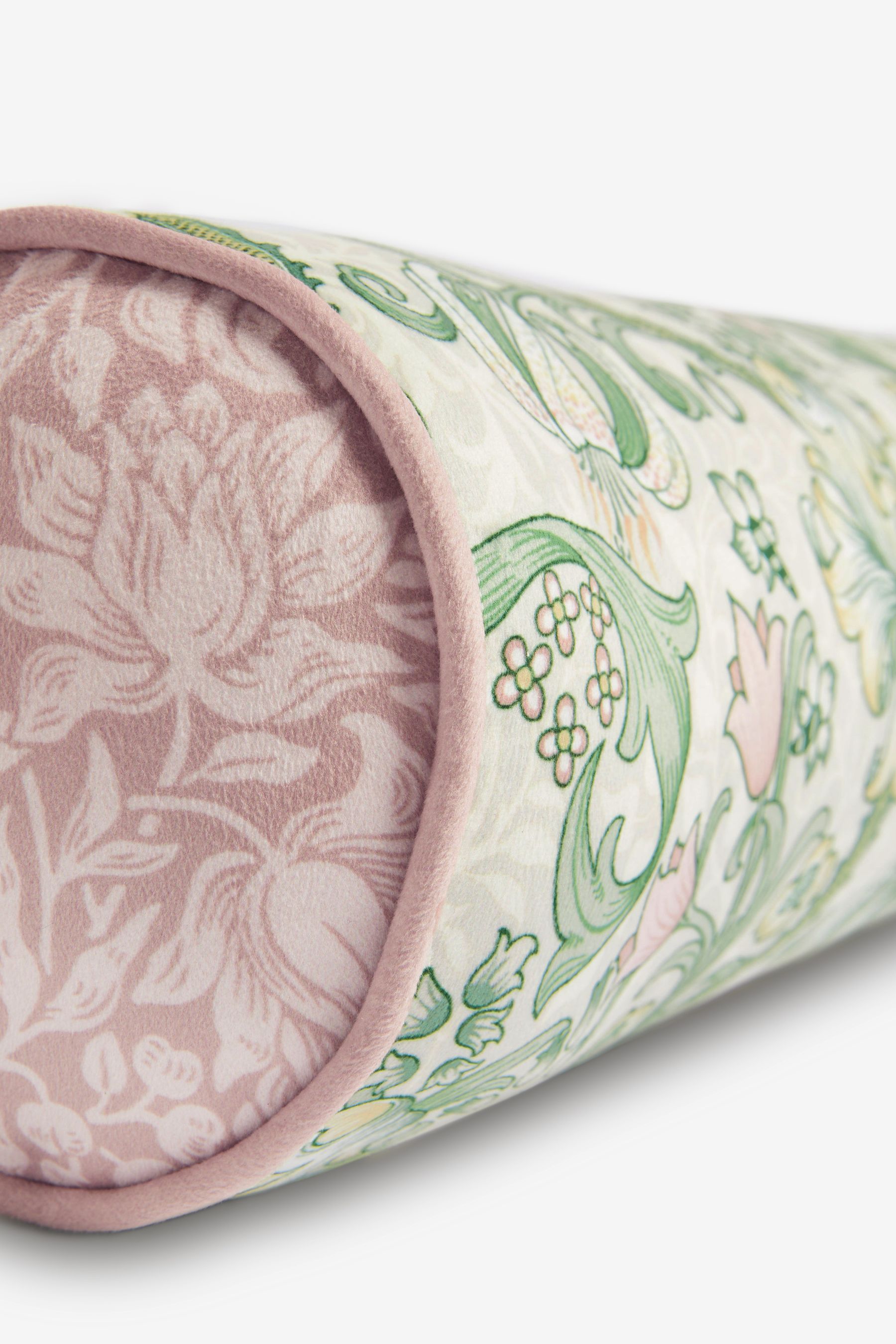 Buy Clarke & Clarke Blush Pink William Morris Golden Lily Bolster ...