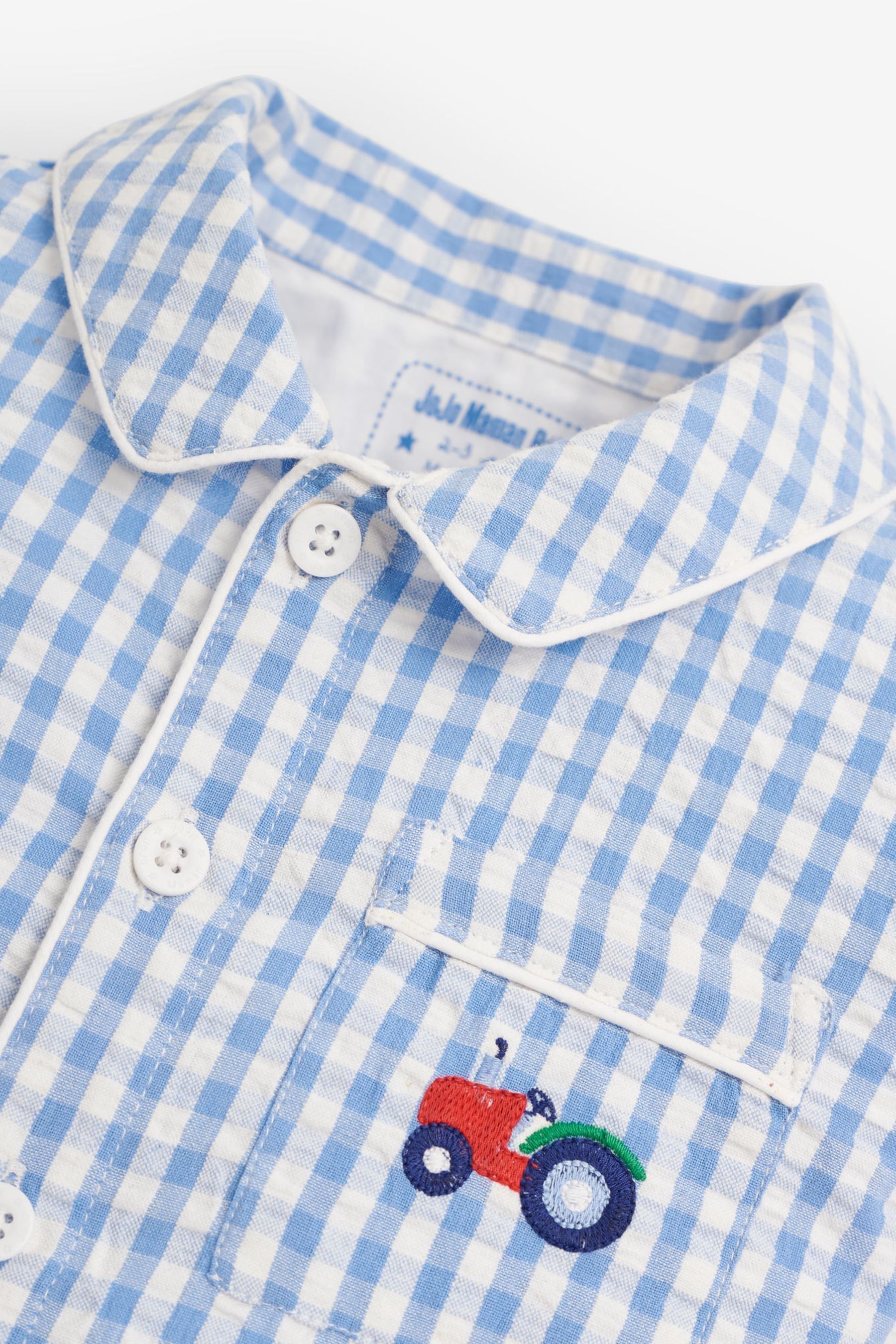 Buy JoJo Maman Bébé Blue Woven Pyjamas from the Next UK online shop