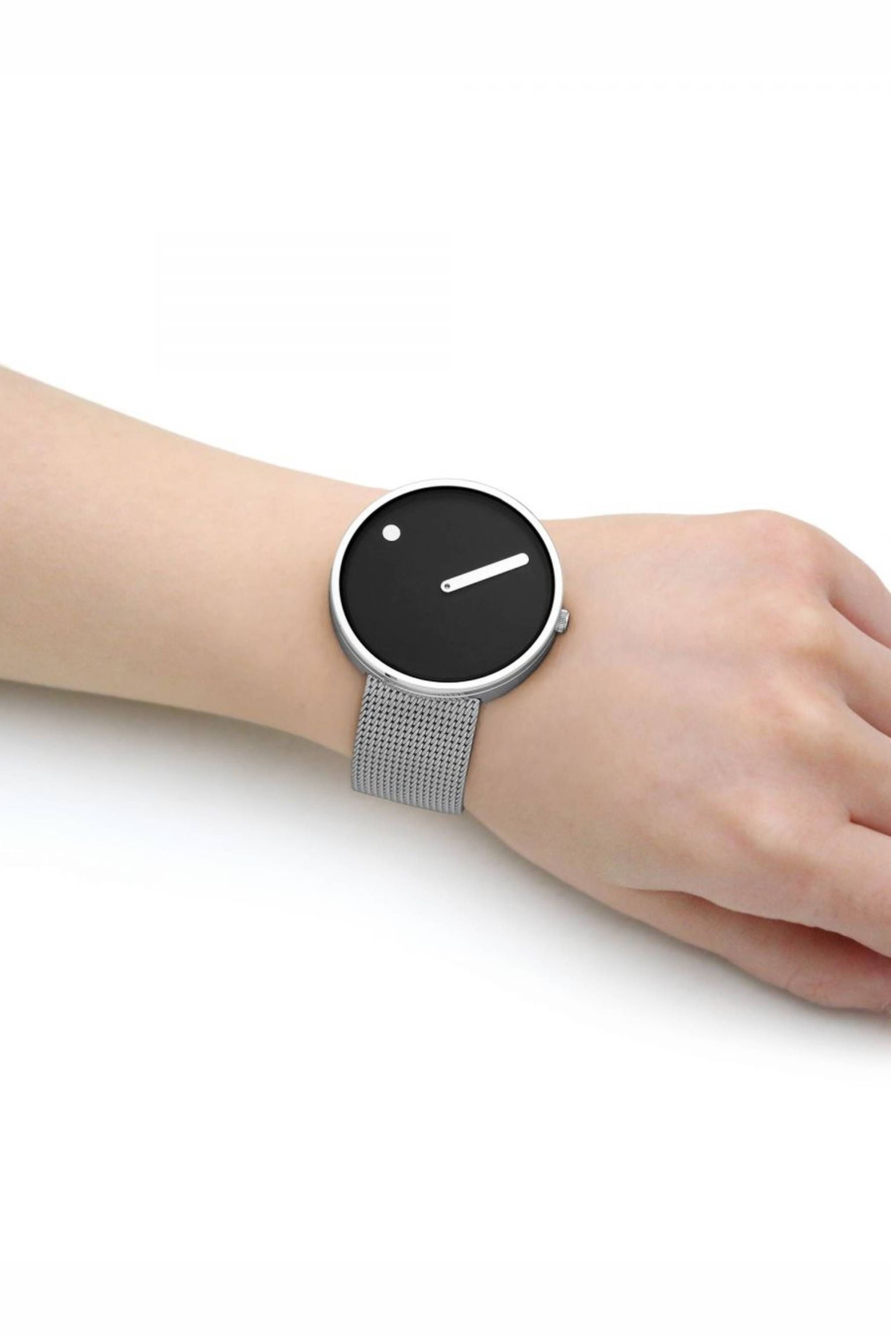 Buy PICTO Silver and Black Watch from the Next UK online shop