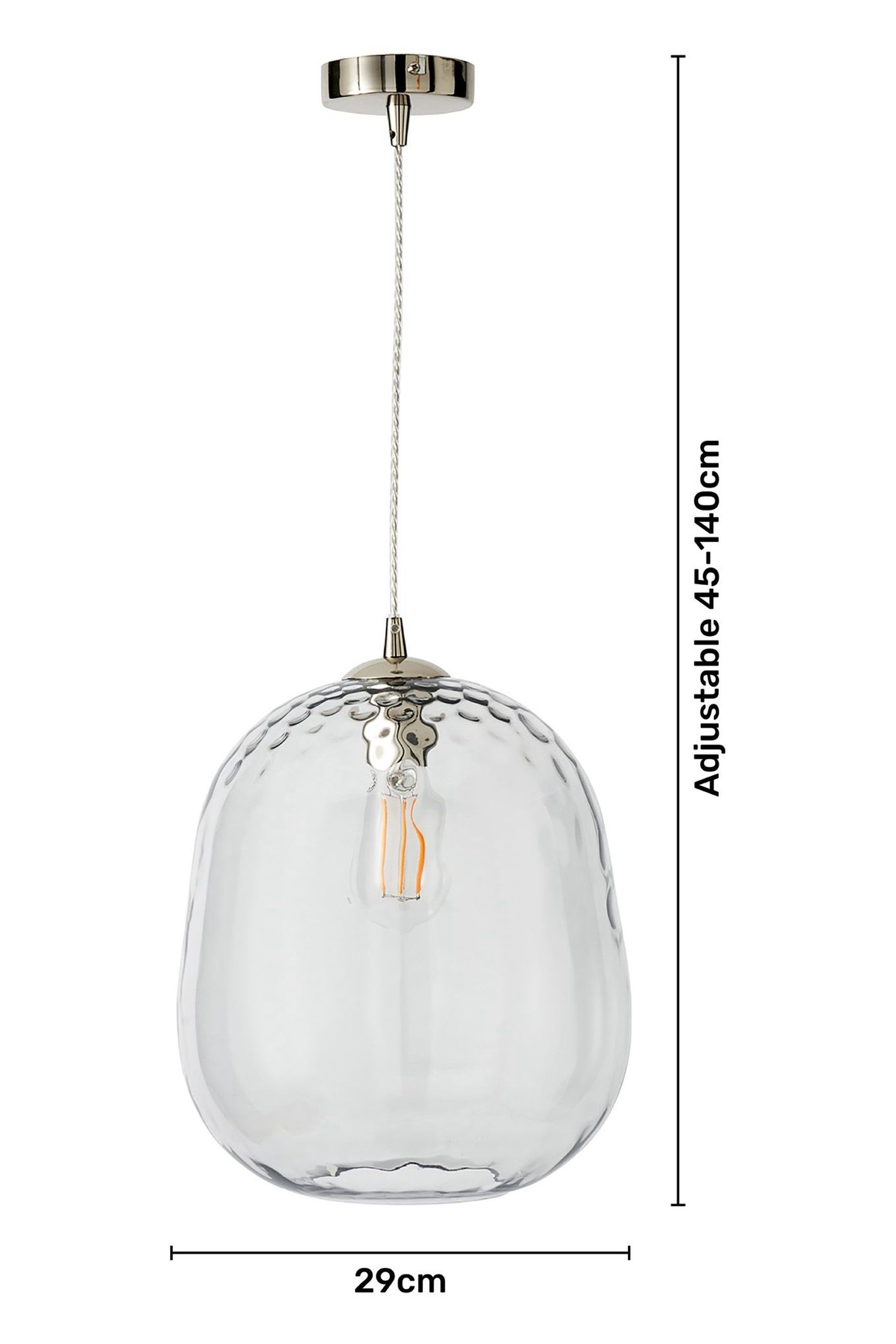 Buy Visconte by BHS Black Minori 1 Light Ceiling Light Pendant from the ...