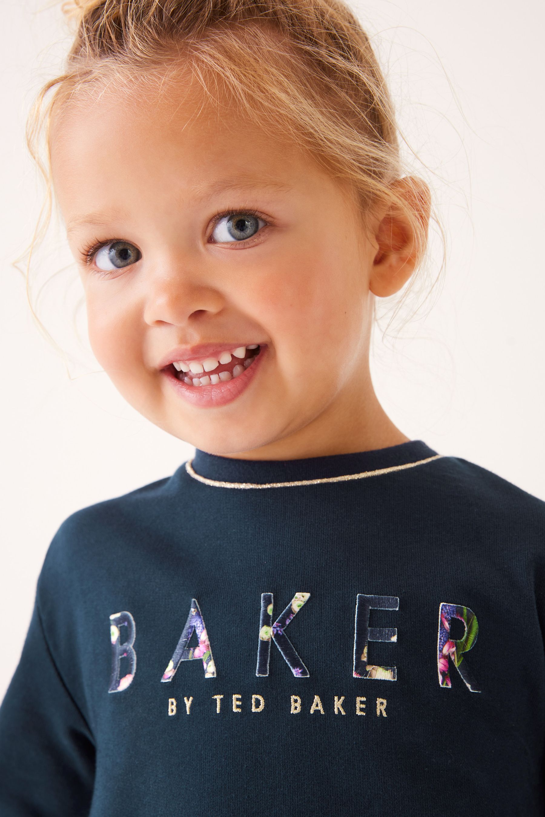 Buy Baker by Ted Baker Navy Mesh Back Sweat Dress from Next United Arab ...