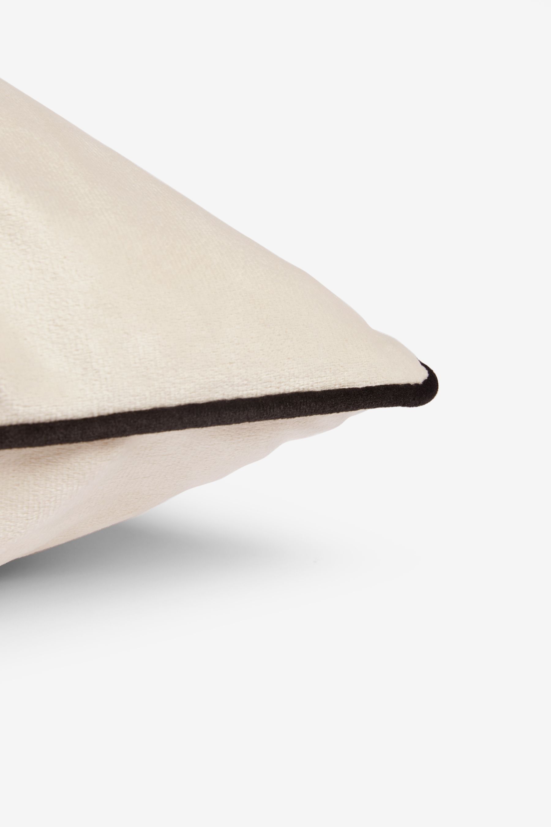 Buy Oatmeal 50 x 50cm Matte Velvet Contrast Pipe Cushion from the Next ...