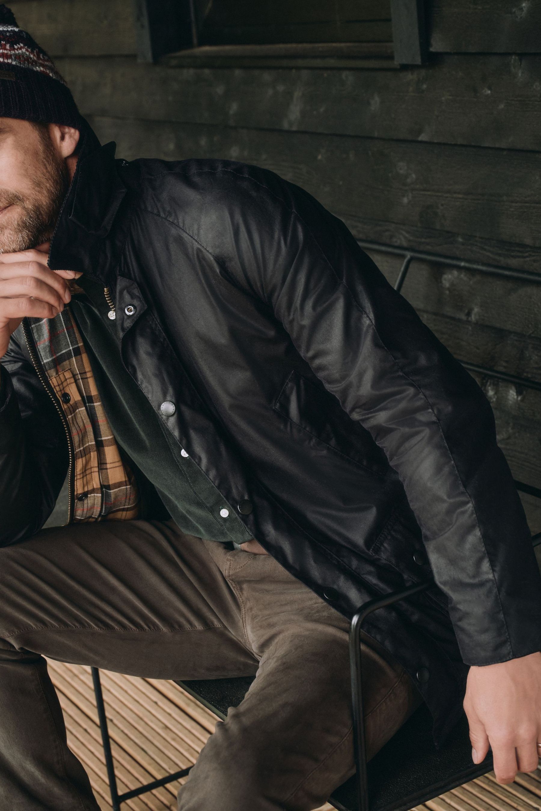 Buy Barbour® Navy Ashby Waxed Jacket from Next Australia