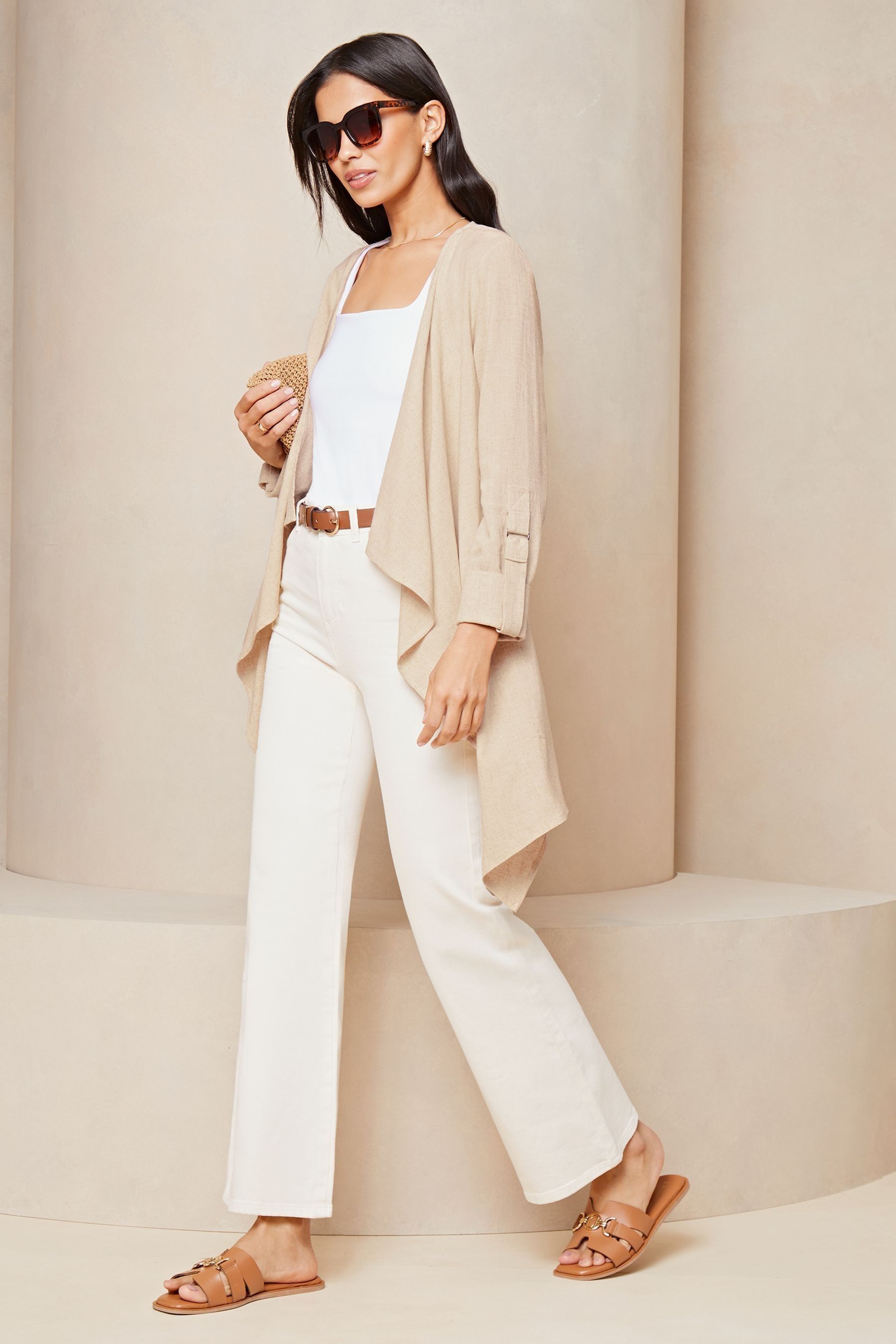 Buy Lipsy Cream Waterfall Cardigan from the Next UK online shop