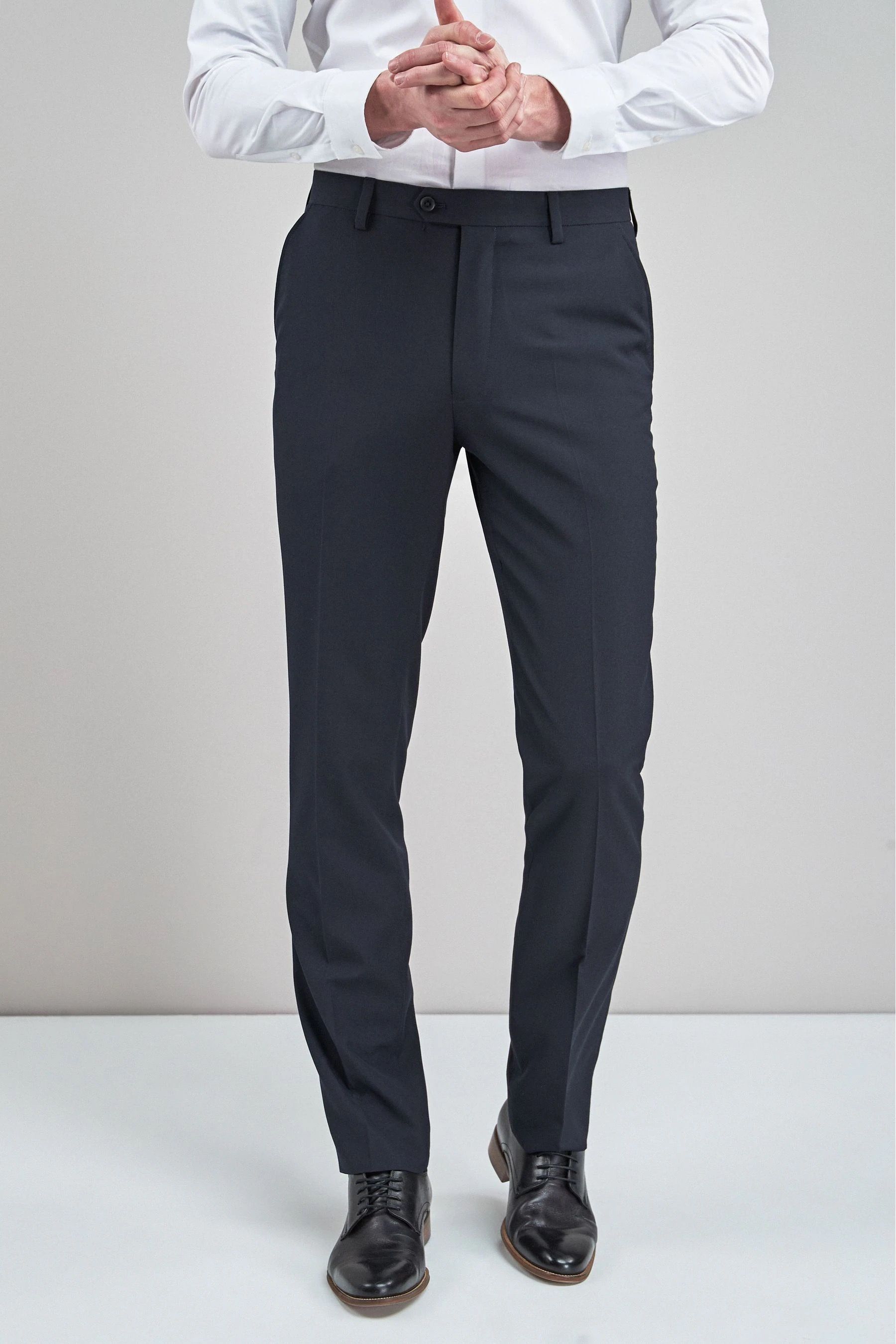Buy Navy Blue Regular Fit Suit Trousers from Next Ireland