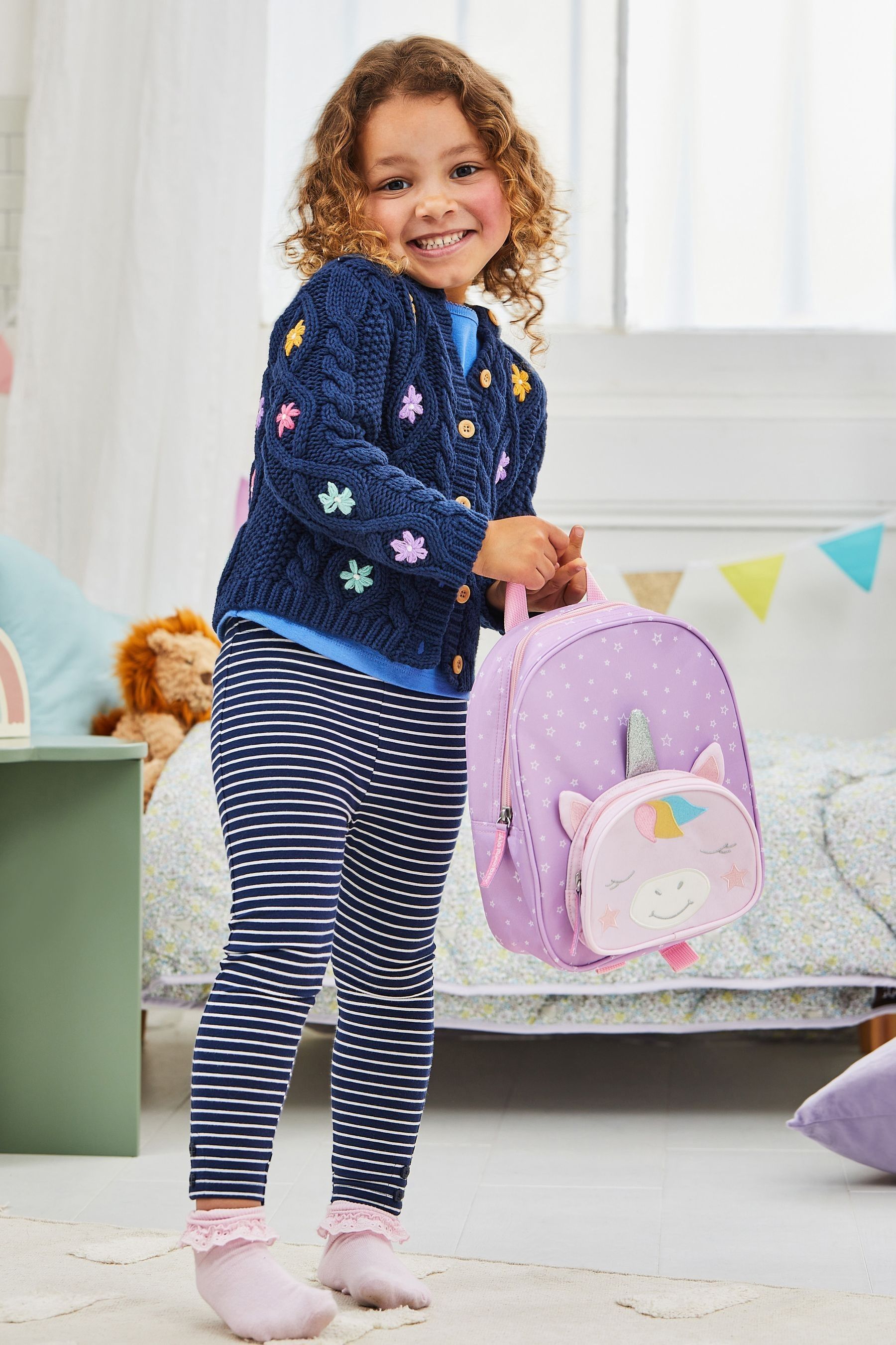 Buy JoJo Maman Bébé Purple Unicorn Character Backpack from the Next UK ...