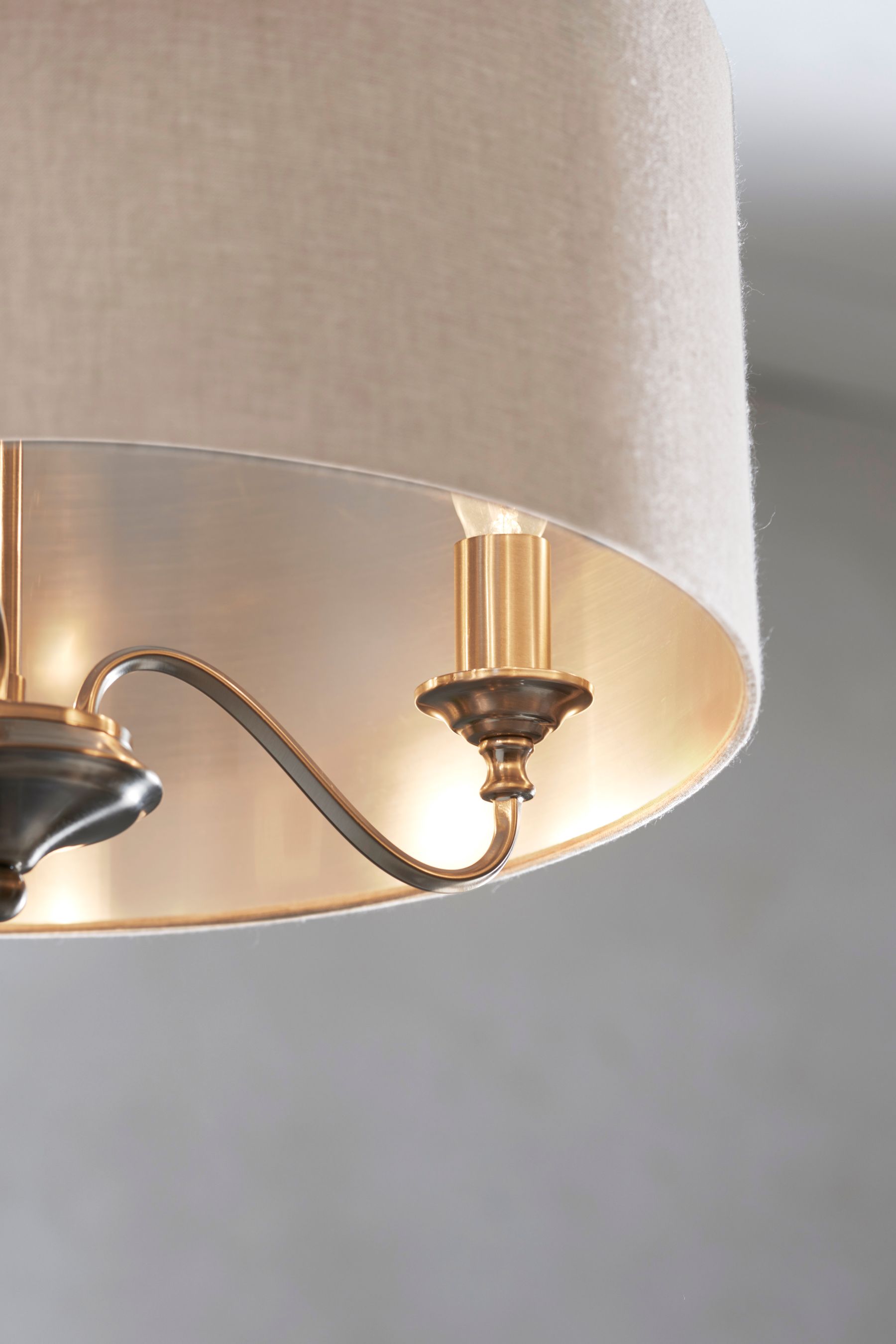 Buy Brushed Chrome Burford 3 Light Chandelier from Next Ireland