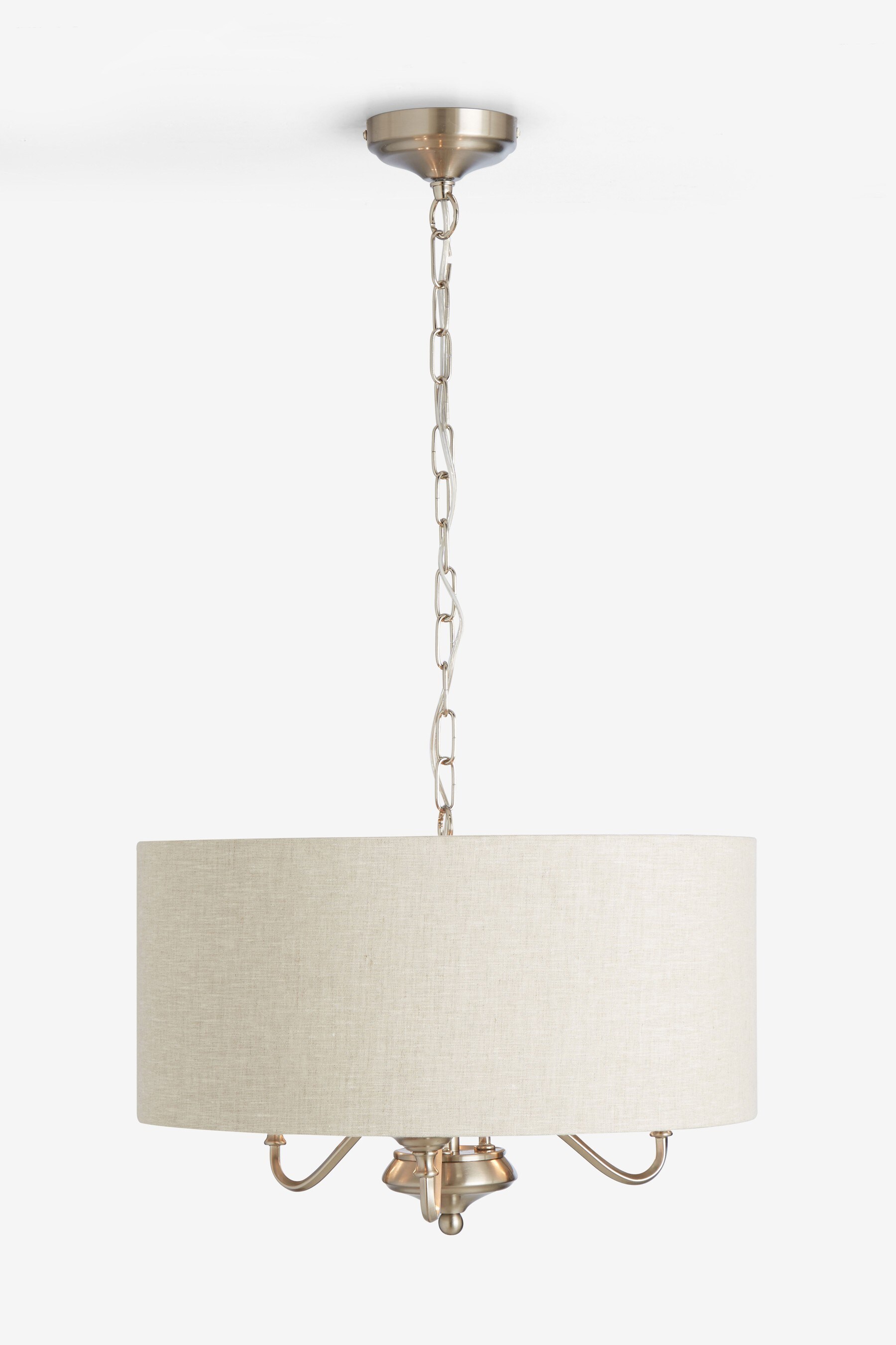 Buy Brushed Chrome Burford 3 Light Chandelier from Next Ireland