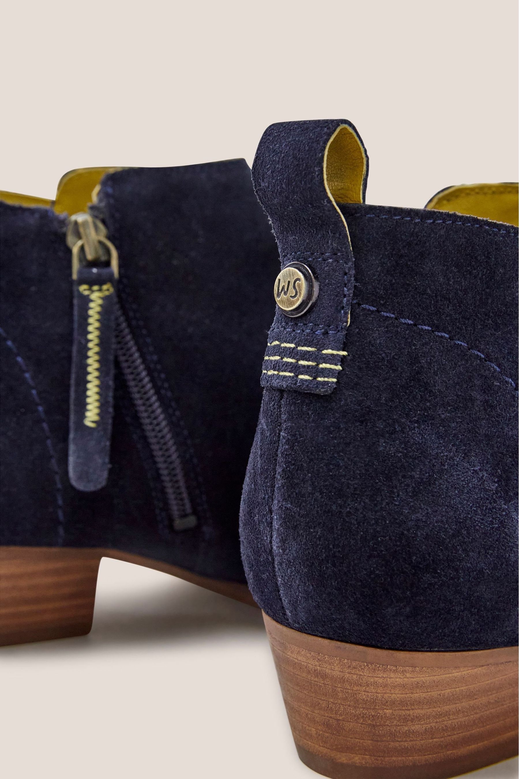 Buy White Stuff Blue Wide Fit Suede Ankle Boots from Next Ireland