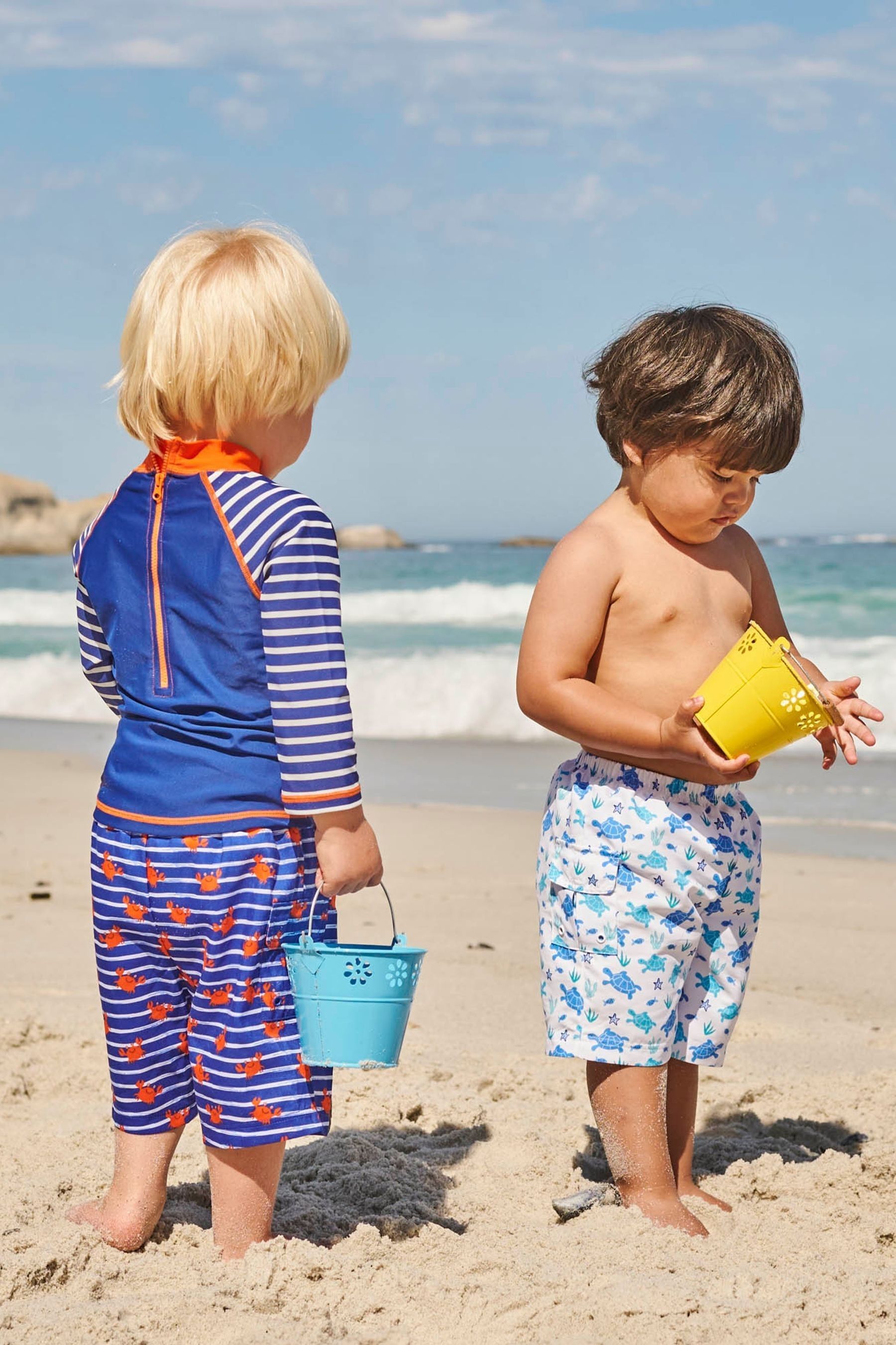 Buy JoJo Maman Bébé Blue Crab No Nappy Swim Shorts from the Next UK ...